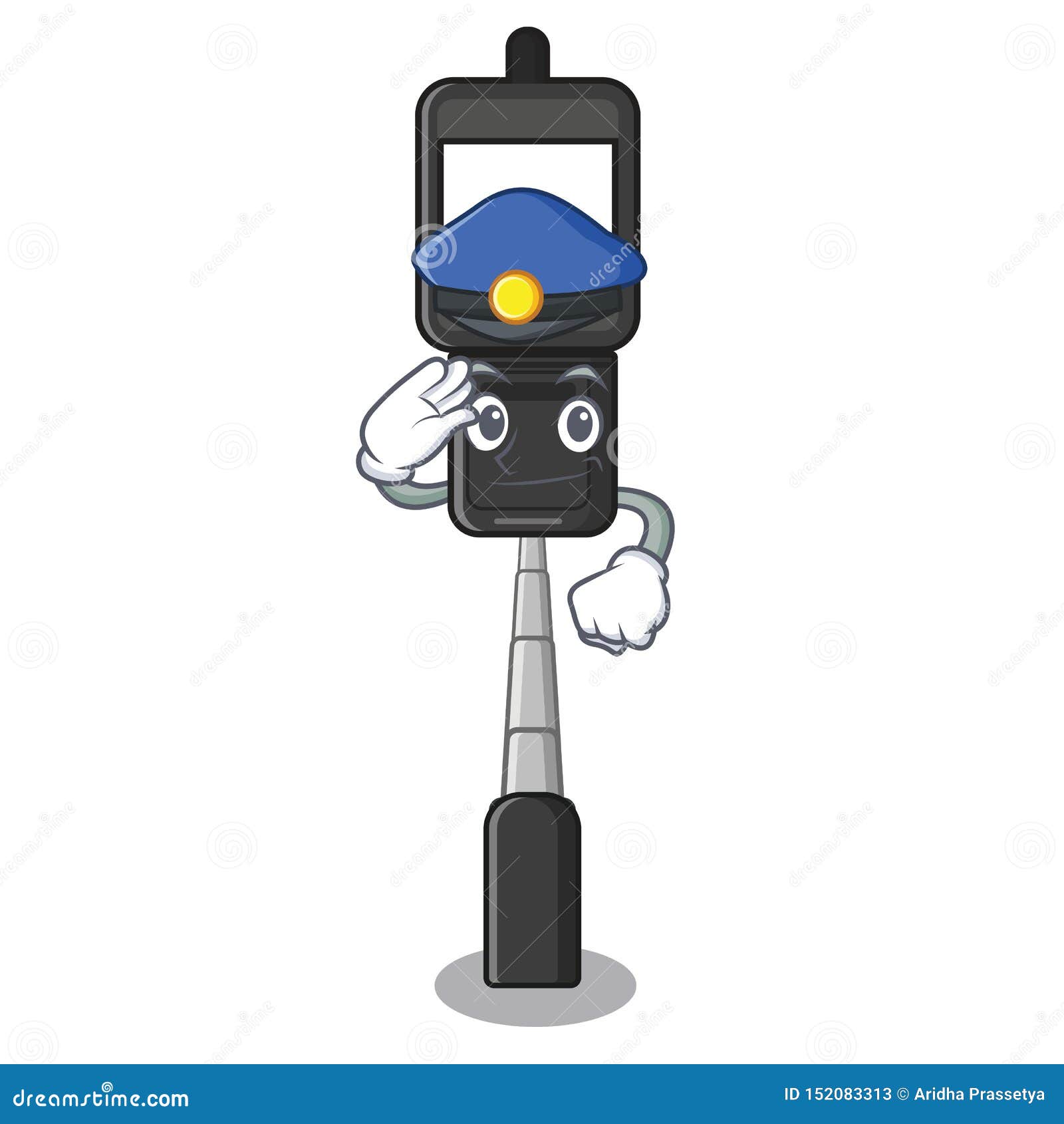 Police Cell Phone Holder in Cartoon Shape Stock Vector - Illustration ...