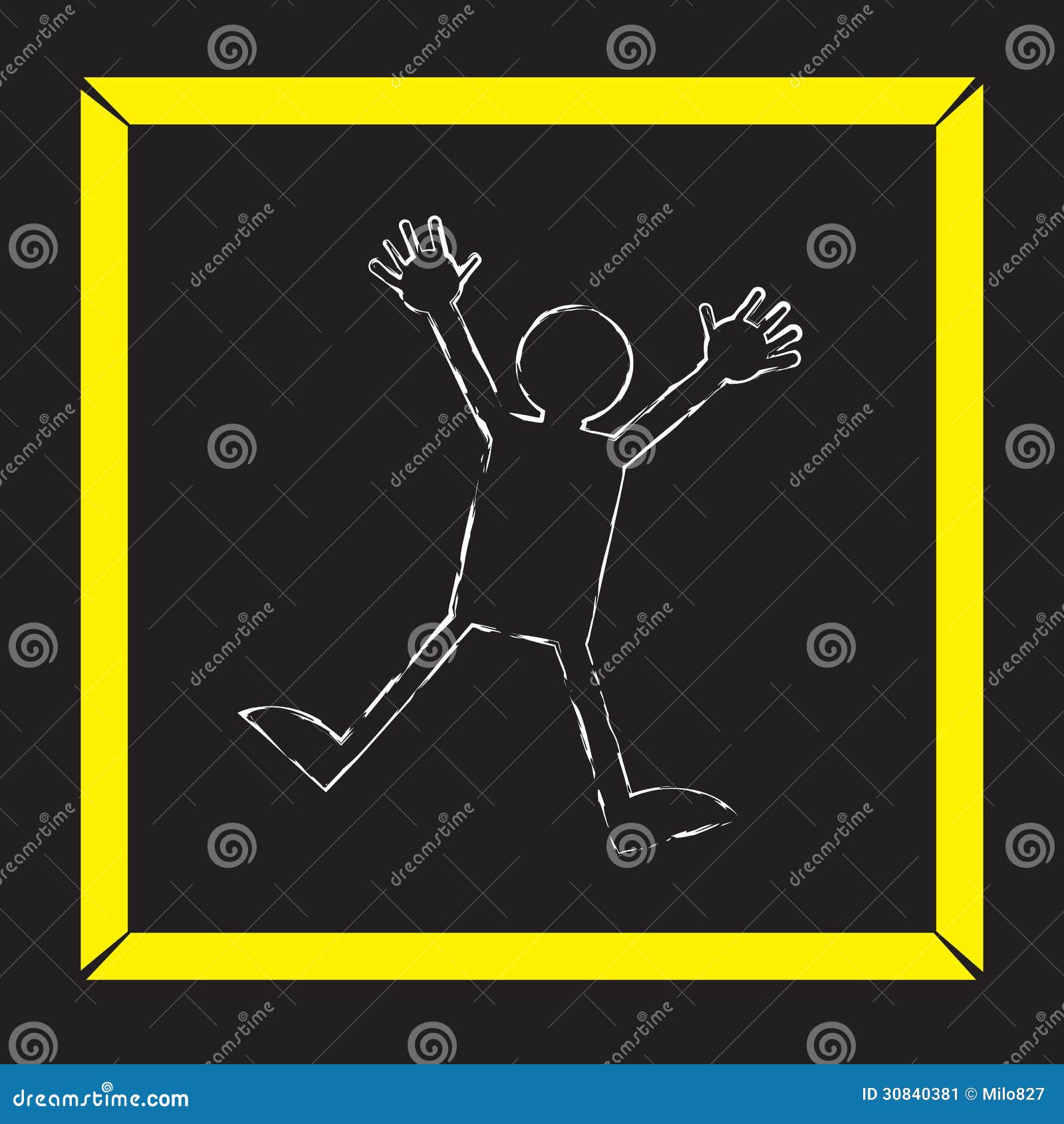 Police Chalk Outline stock vector. Illustration of accident - 30840381