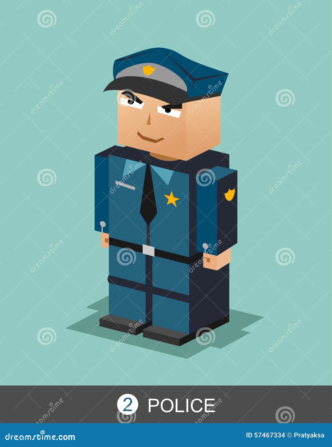 Police Character Illustration. Stock Vector - Illustration of adult ...
