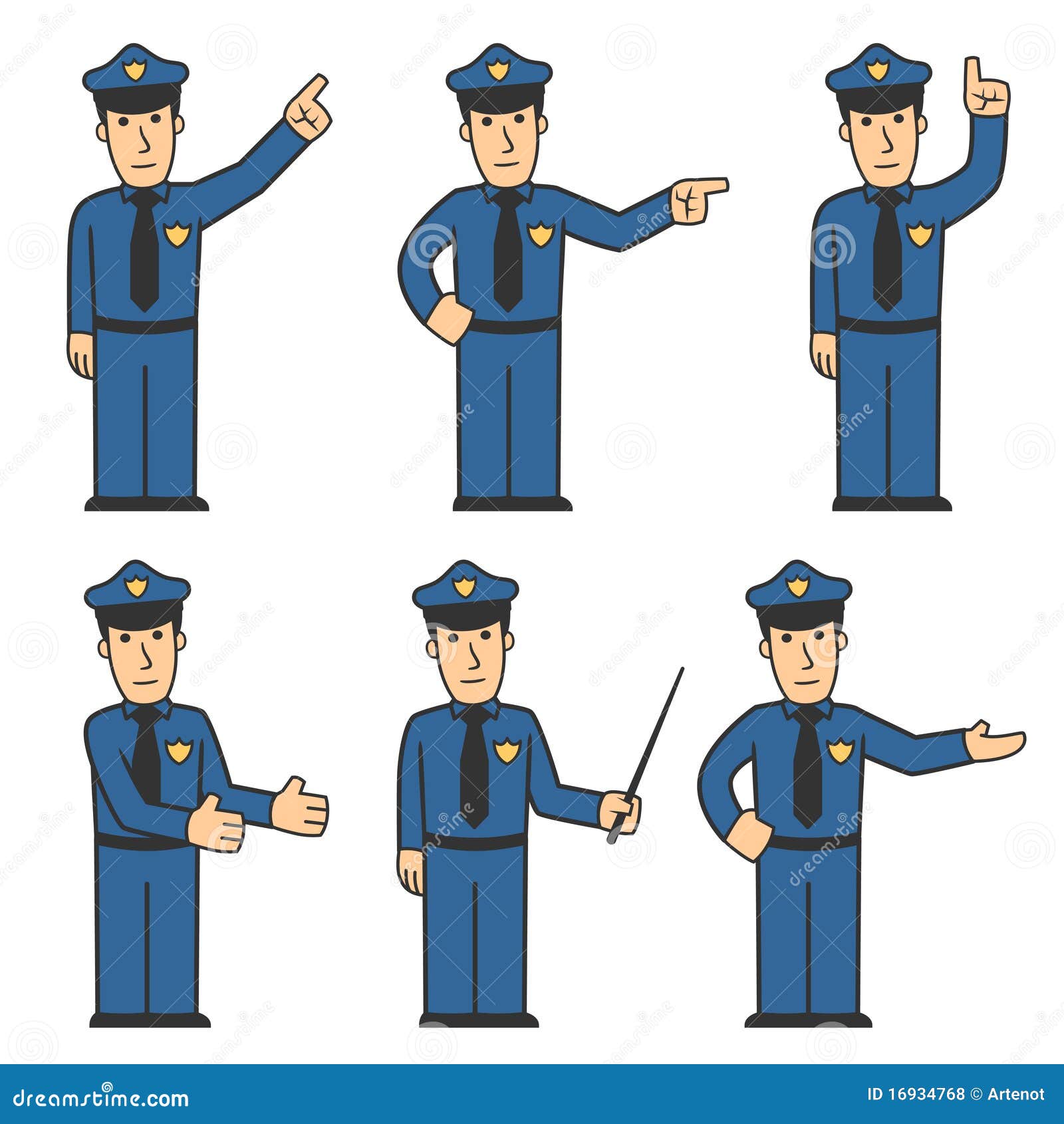 Police character set 03 stock illustration. Illustration of badge ...