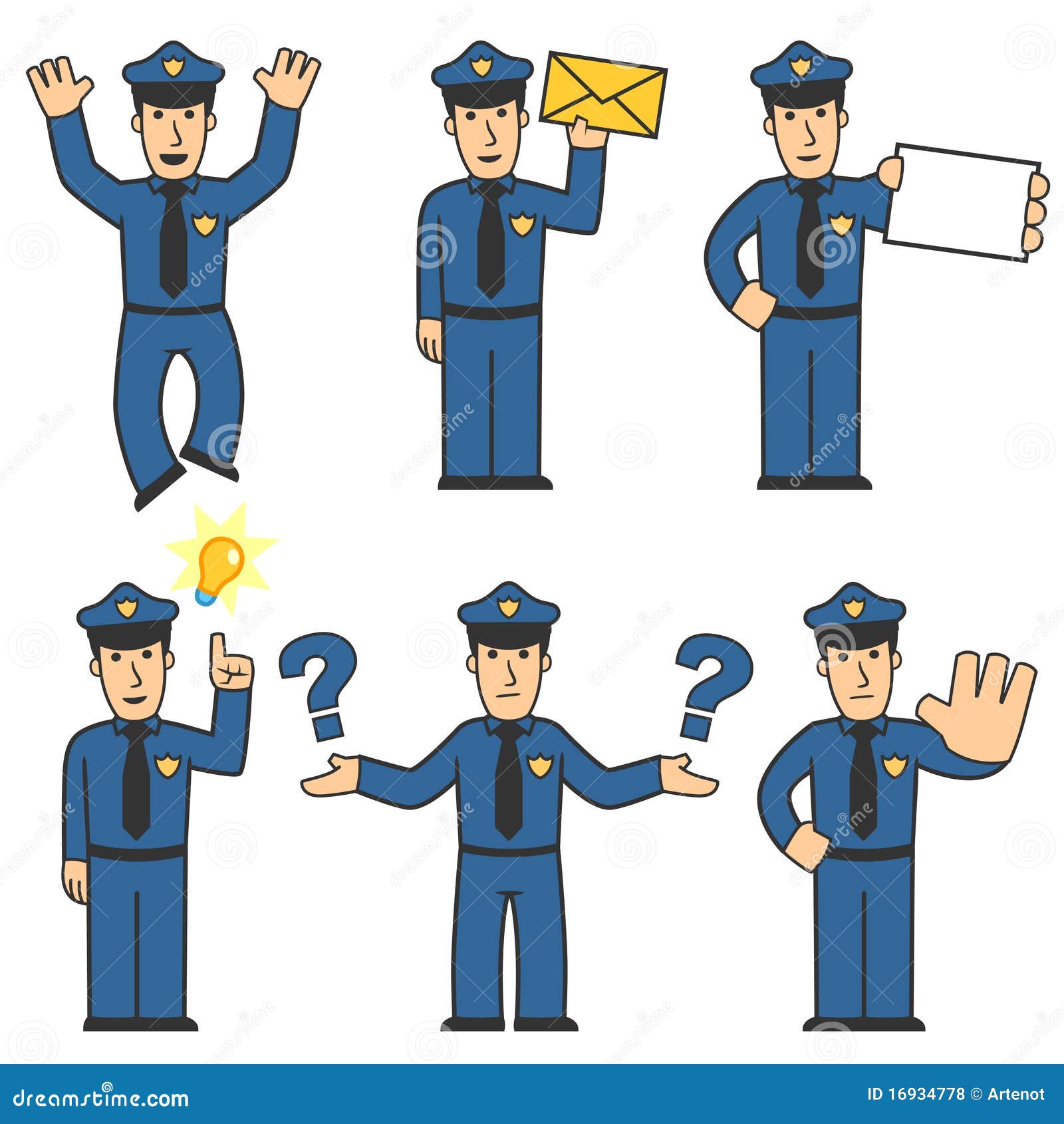 Police character set 05 stock illustration. Illustration of legal ...