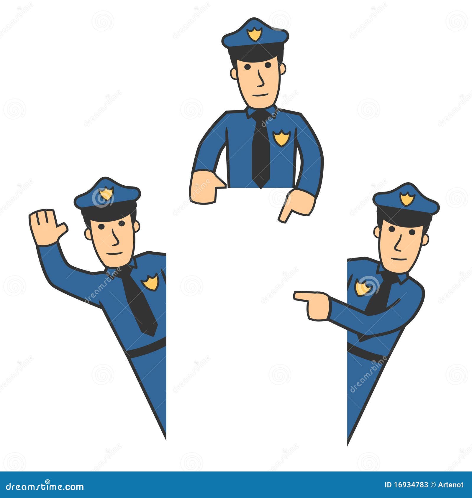 Police Character Set 06 Stock Illustrations – 3 Police Character Set 06 ...