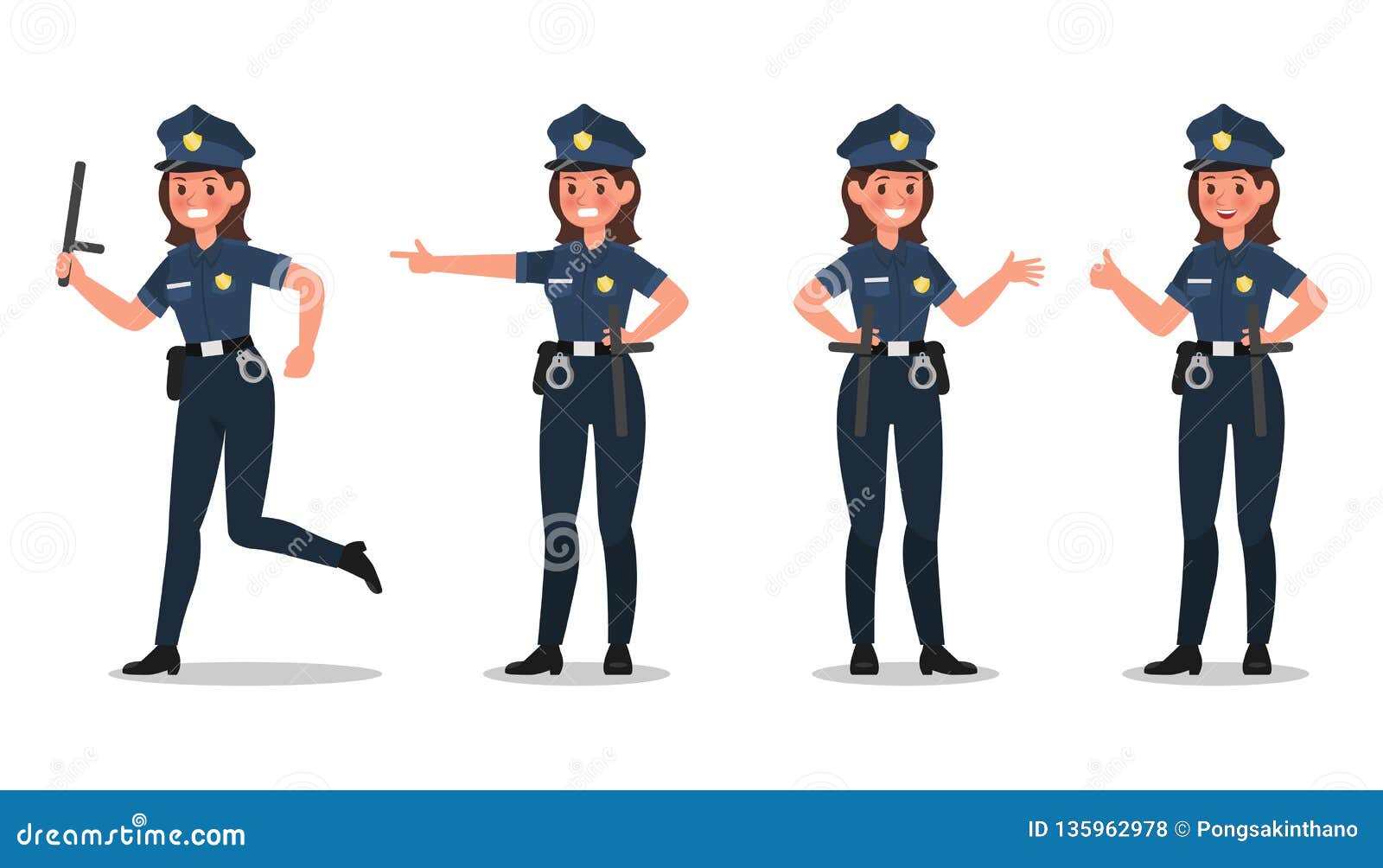 Police Character Vector Design No14 Stock Vector - Illustration of ...