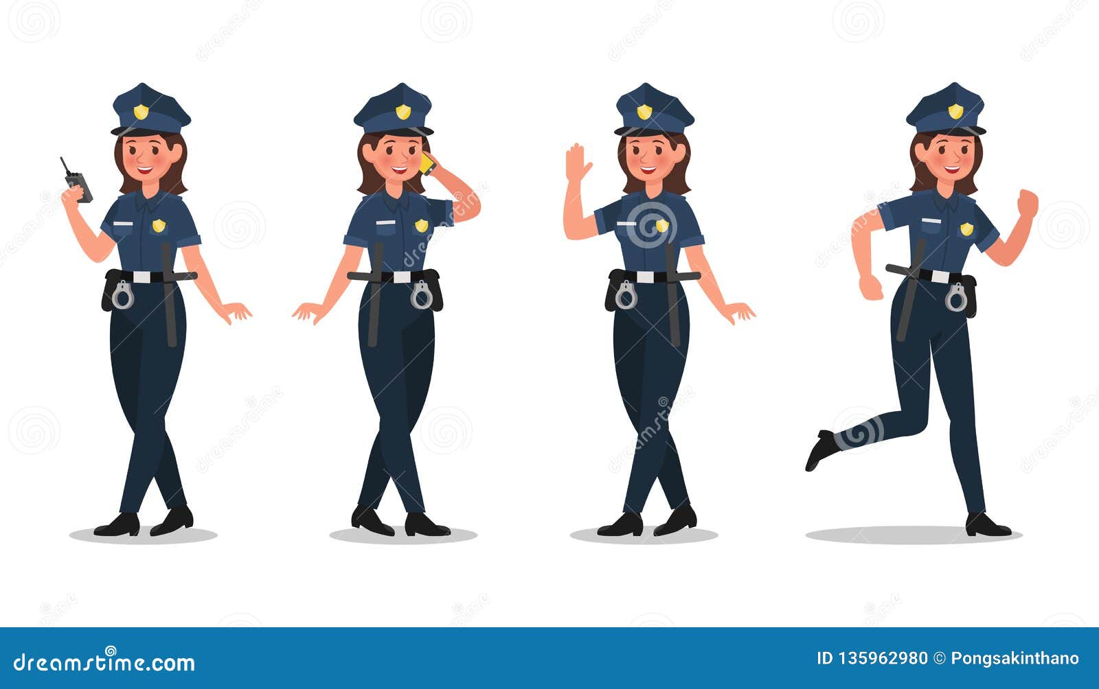 Police Character Vector Design No16 Stock Vector - Illustration of ...