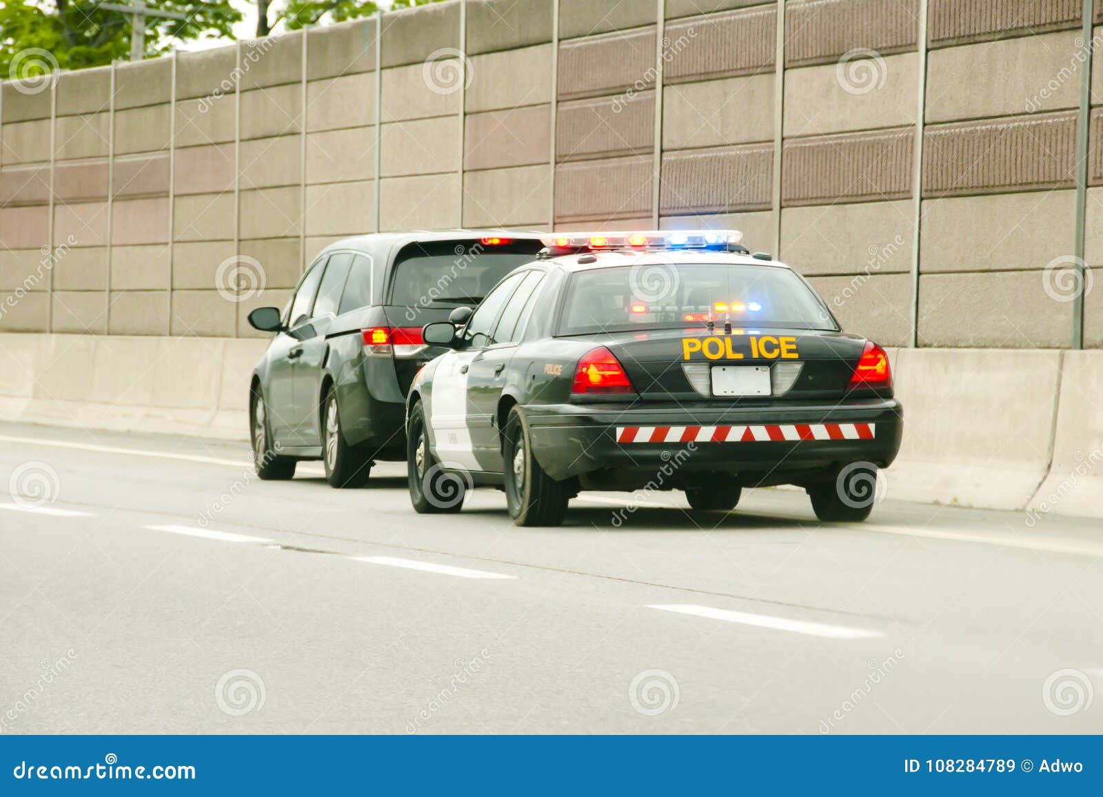 Police Stop stock image. Image of trans, road, highway - 108284789