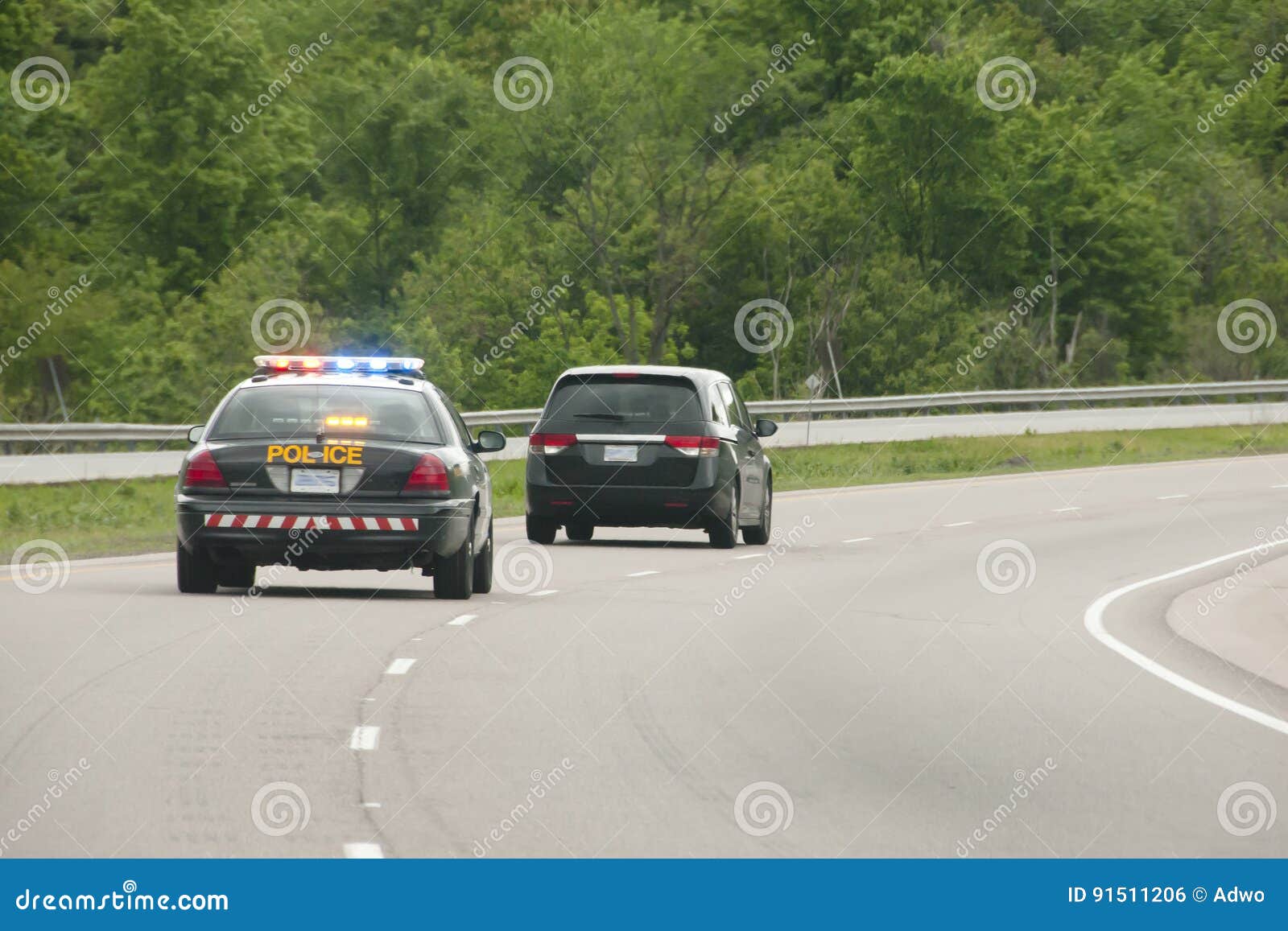 Police Chase stock photo. Image of highway, chase, siren - 91511206