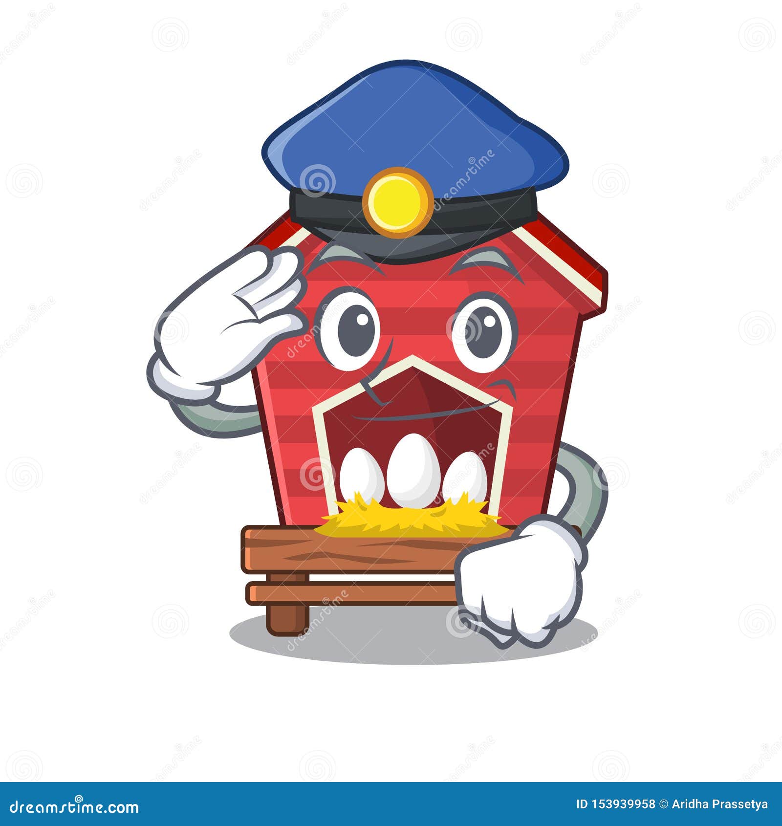 Police Chicken Coop Isolated in the Mascot Stock Vector - Illustration ...