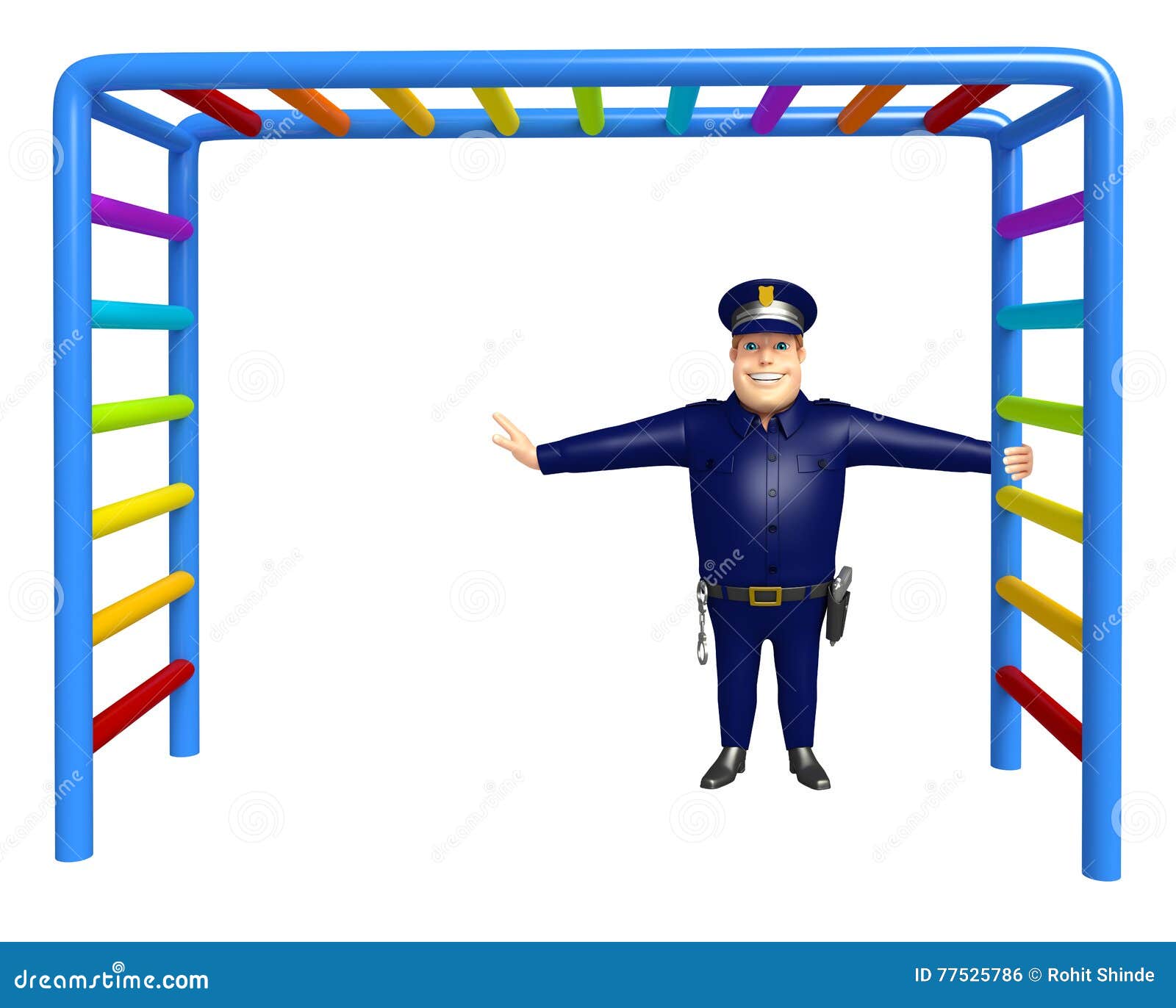 Police with Climbing stock illustration. Illustration of enforcement ...