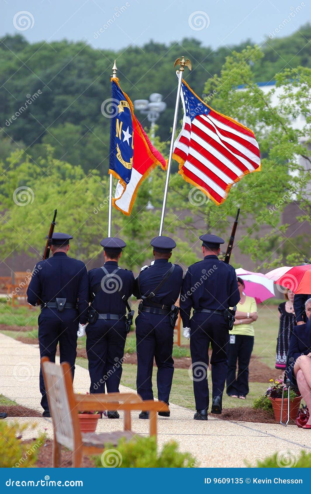 Police color guard. editorial image. Image of memorial - 9609135