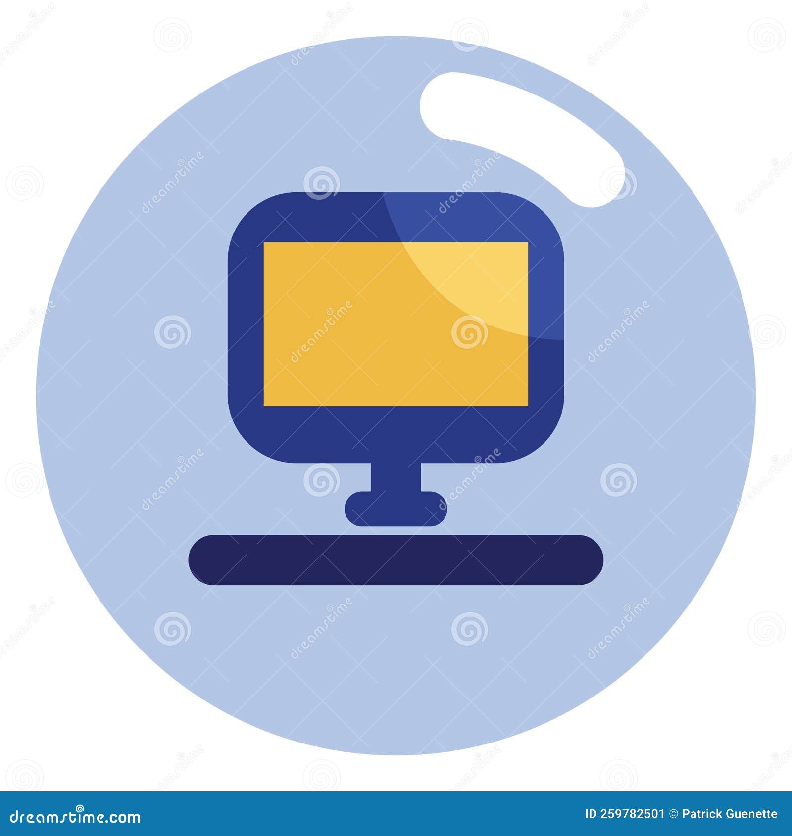 Police computer, icon stock vector. Illustration of element - 259782501