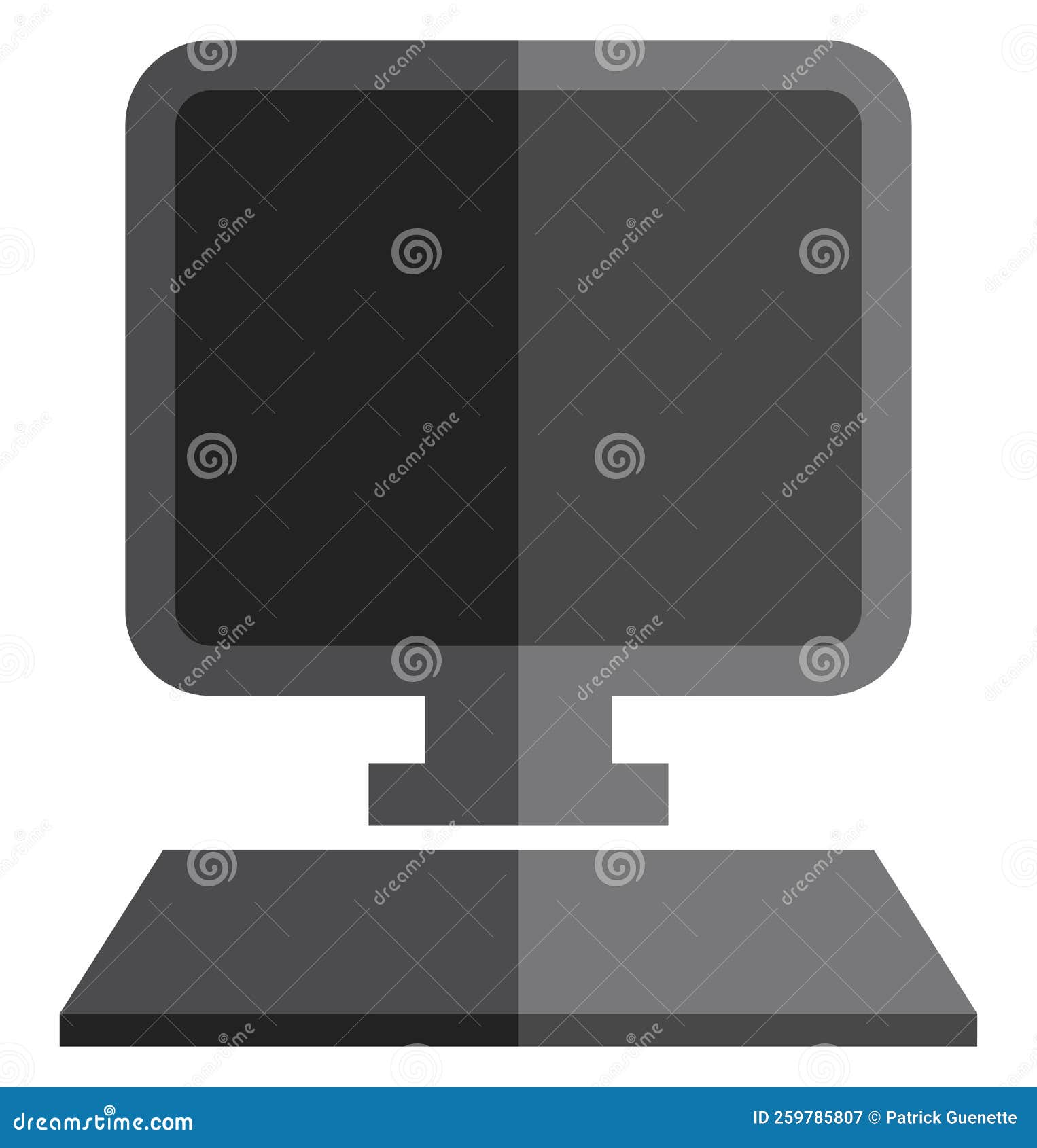 Police computer, icon stock vector. Illustration of work - 259785807