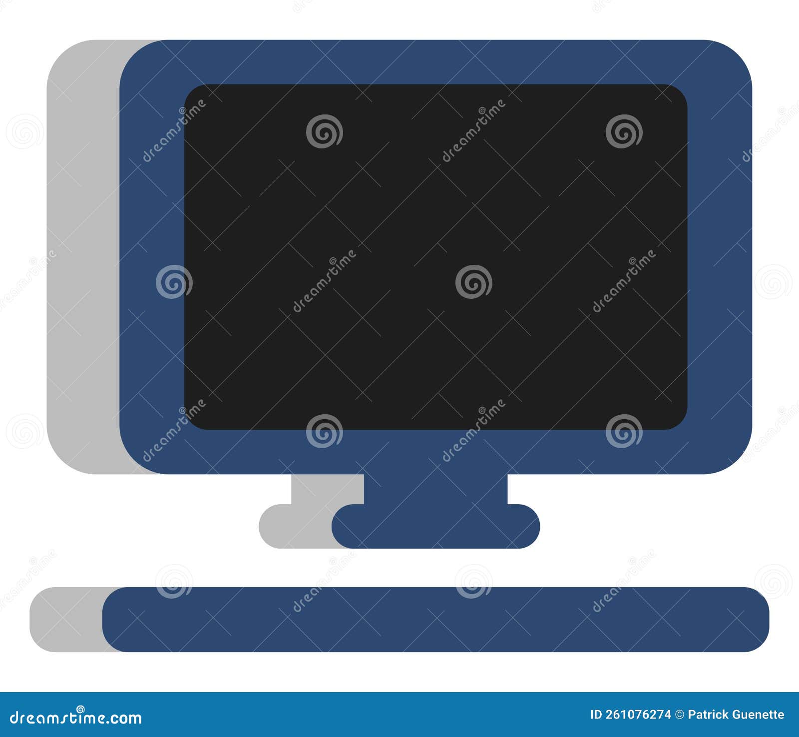 Police computer, icon stock vector. Illustration of hand - 261076274