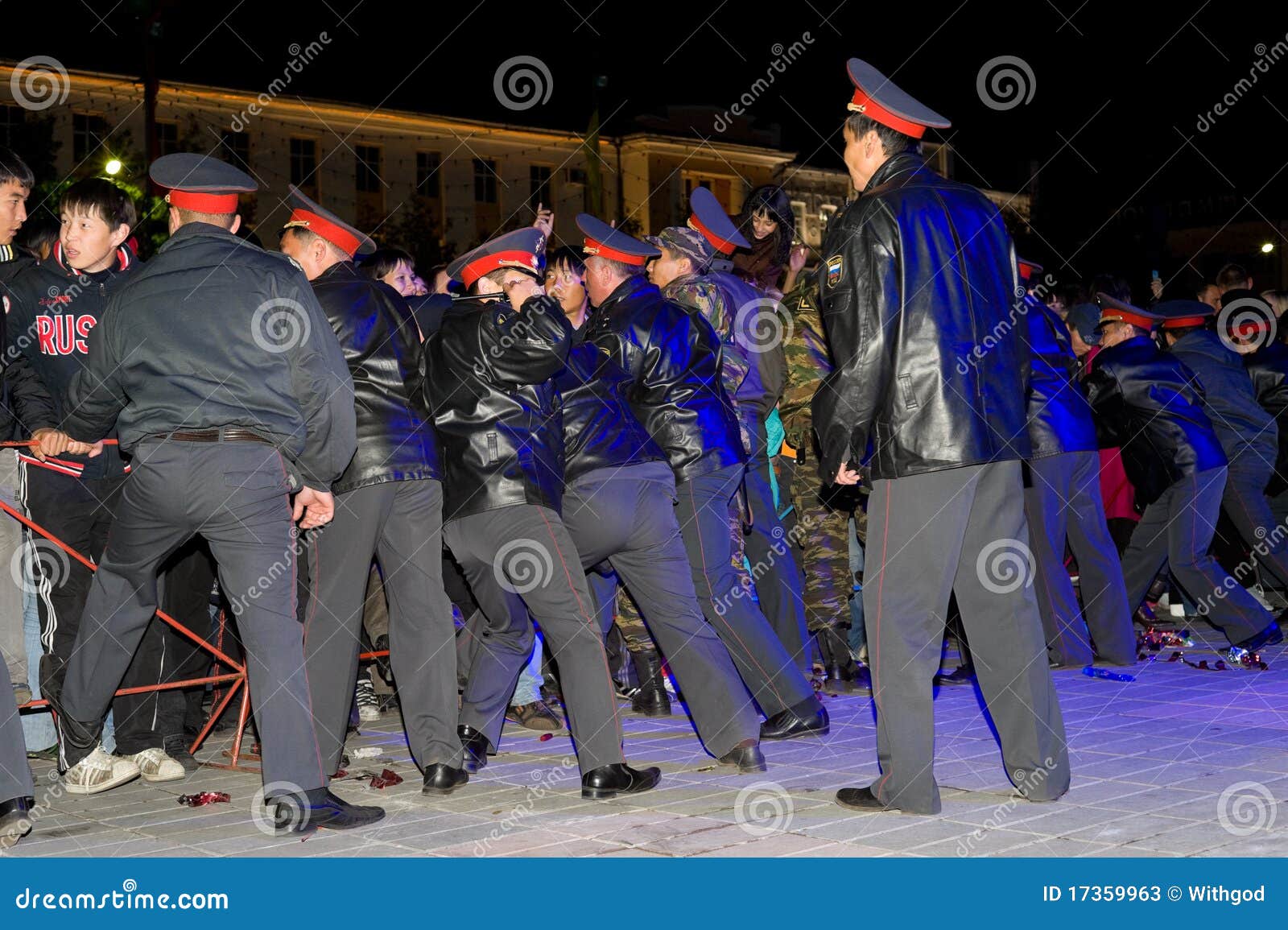 Police cordon editorial stock photo. Image of force, asian - 17359963