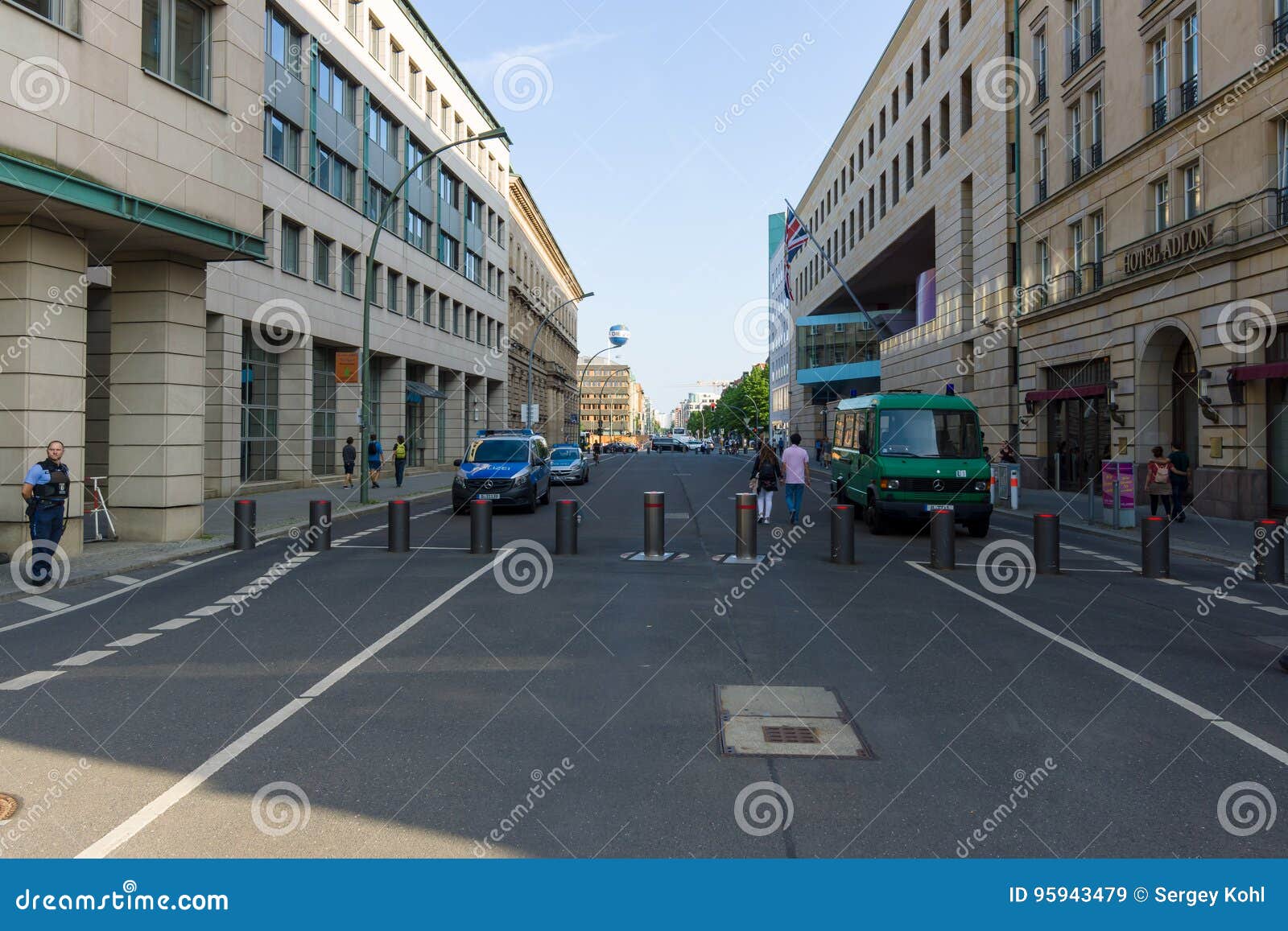 Police Cordon Security in Front of the British Embassy. Editorial Stock ...