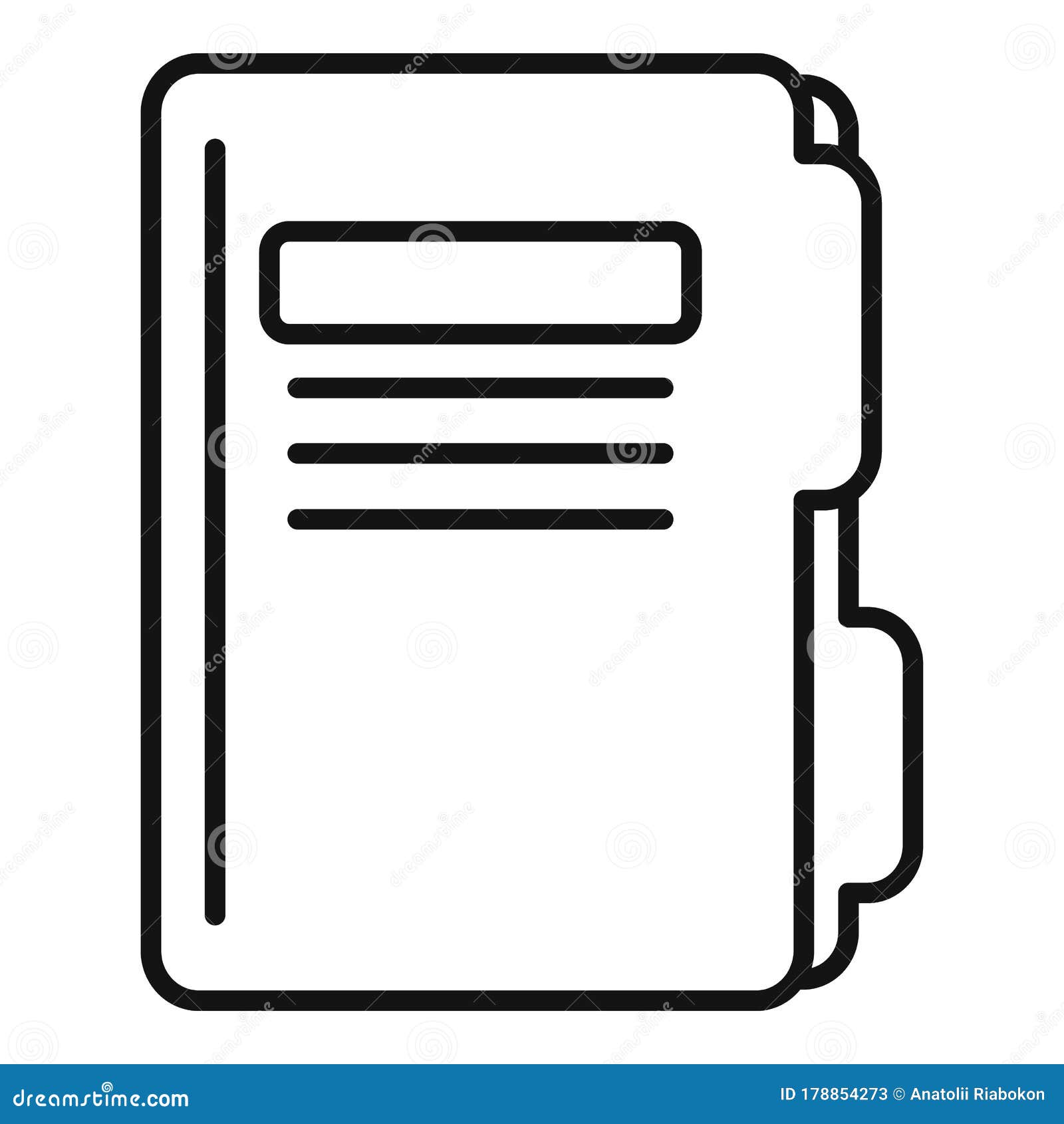 Police Criminal Folder Icon, Outline Style Stock Vector - Illustration ...