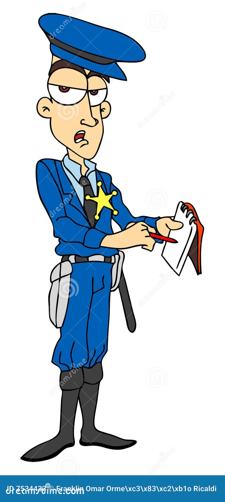 Police d'infraction illustration de vecteur. Illustration du uniforme ...