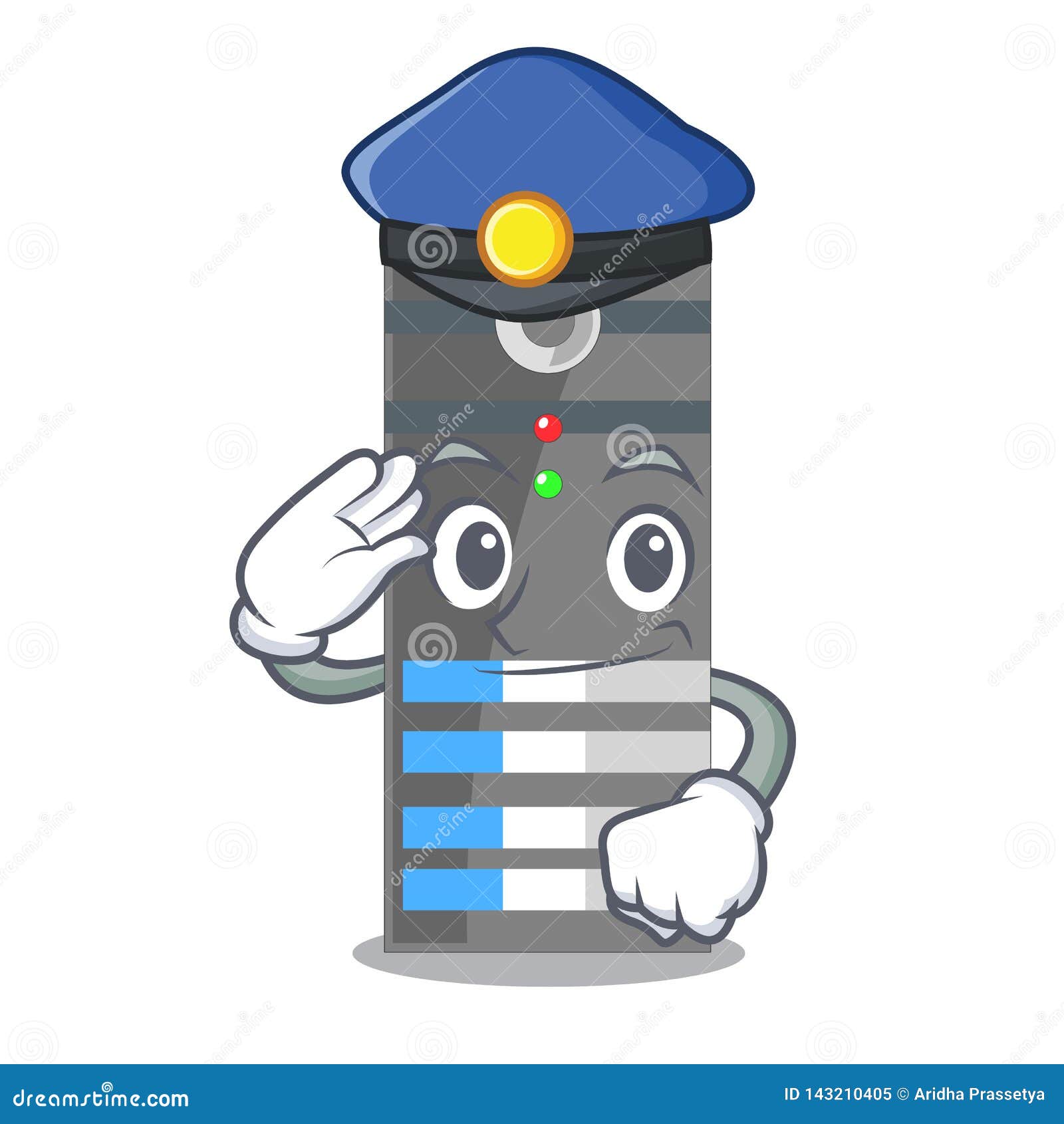 Police Data Server Next the Cartoon Computer Stock Vector ...