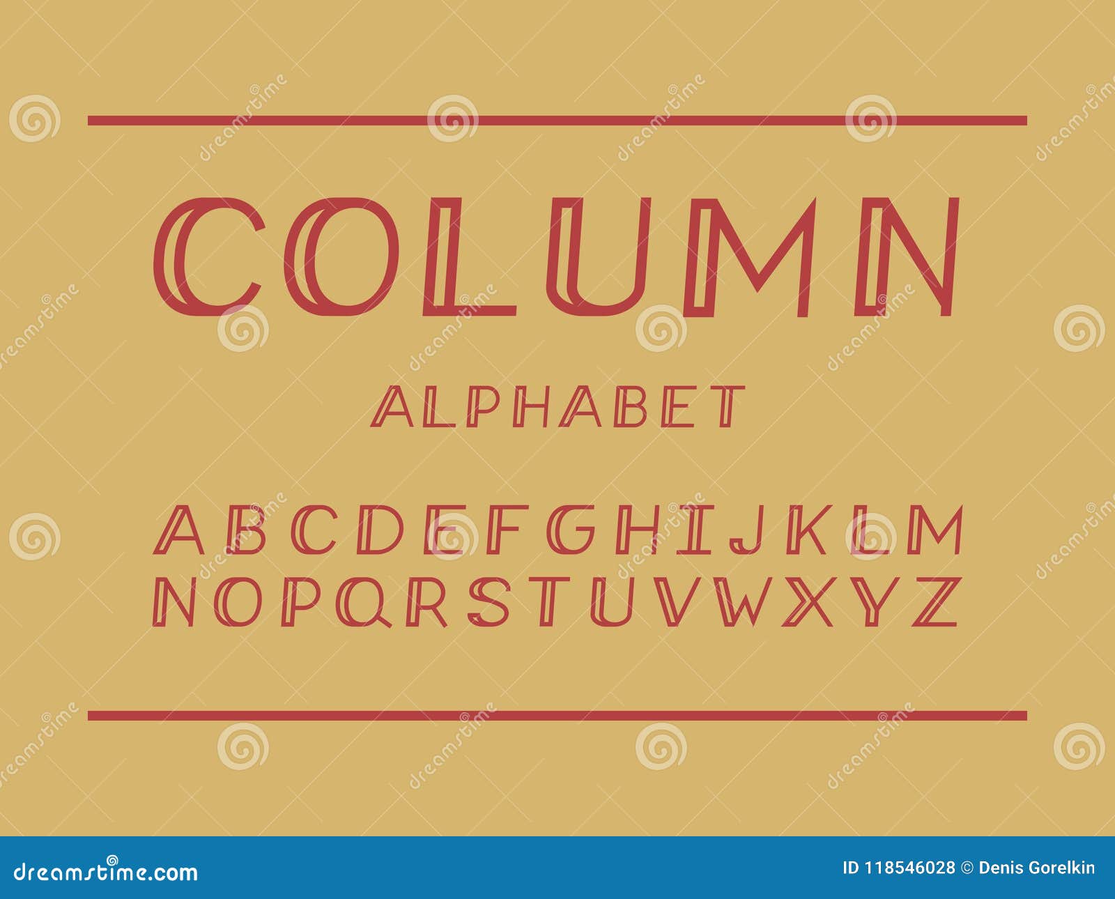 Police De Cursive De Colonne Alphabet De Vecteur Illustration de ...