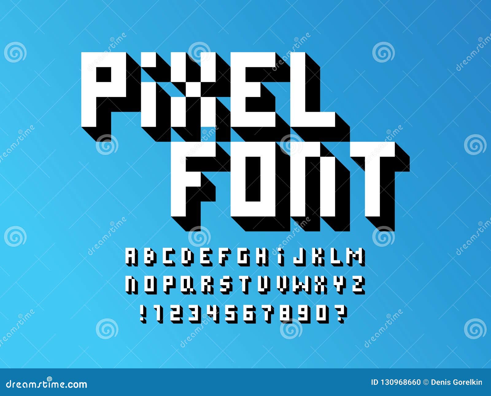 Police De Pixel Alphabet De Vecteur Illustration de Vecteur ...