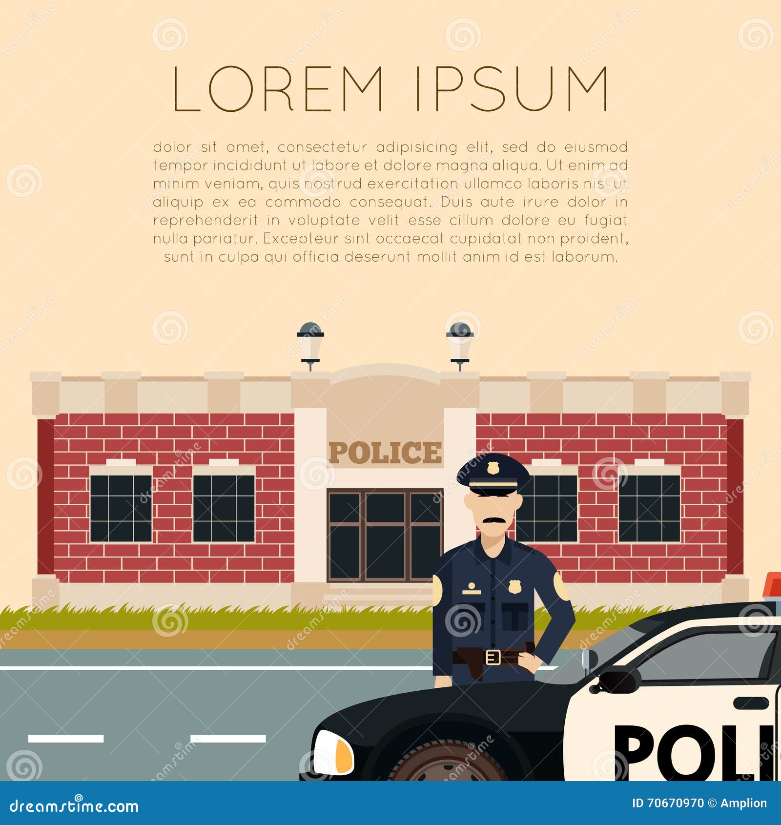 Police Department Banner5 stock vector. Illustration of background ...