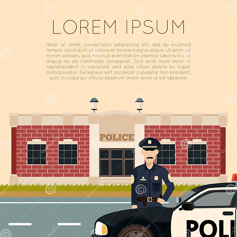 Police Department Banner5 stock vector. Illustration of background ...