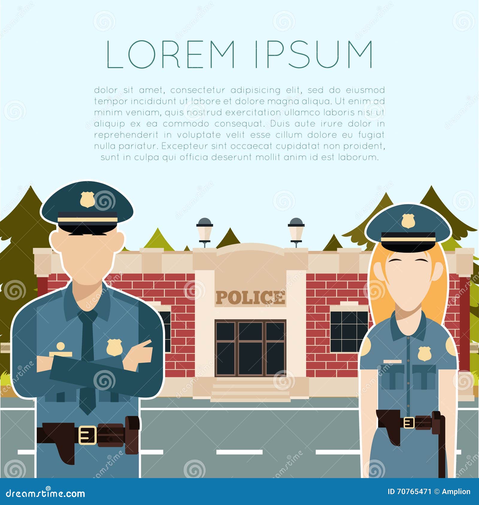 Police Department Banner7 stock vector. Illustration of character ...