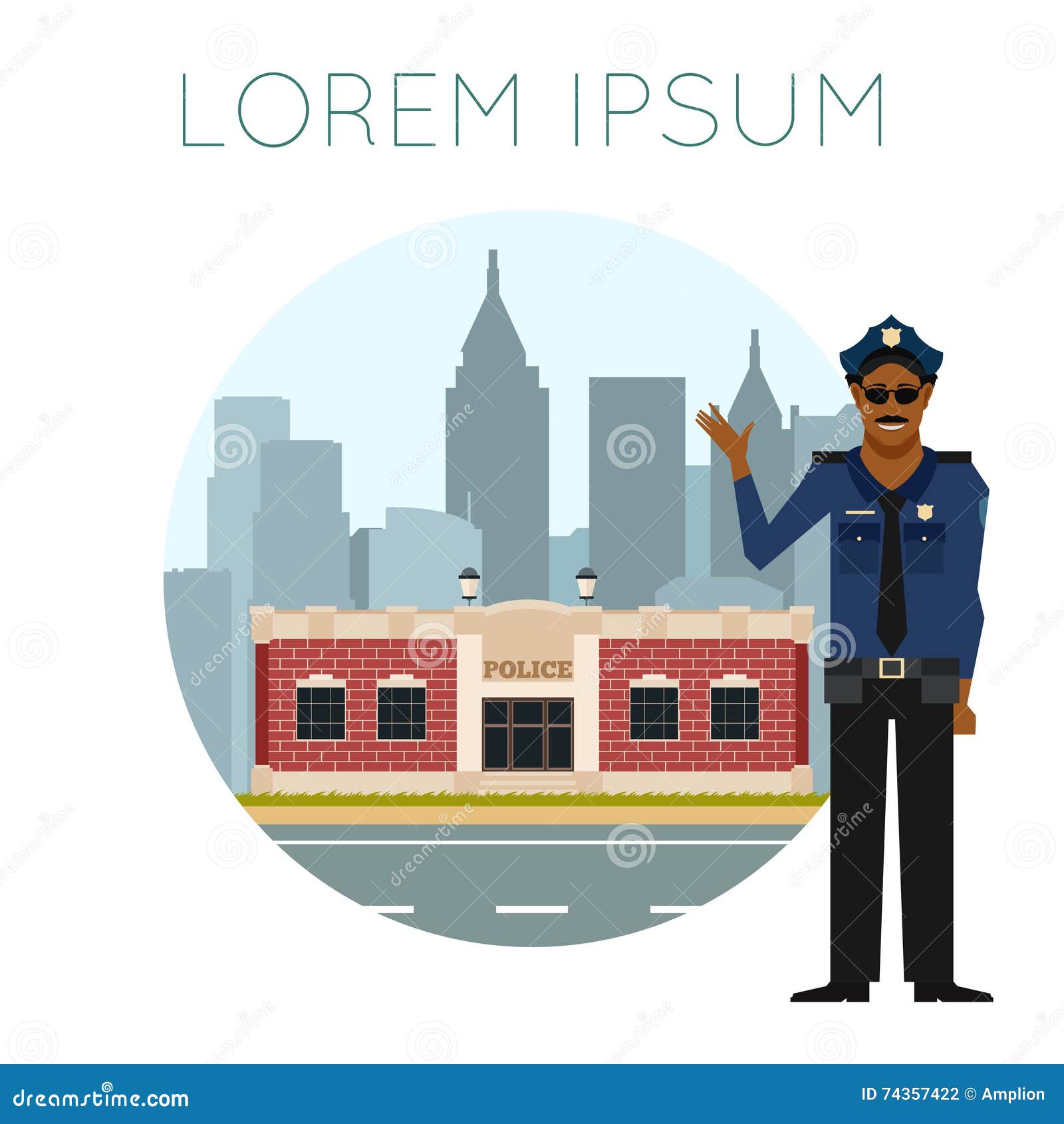 Police department banner stock vector. Illustration of banner - 74357422