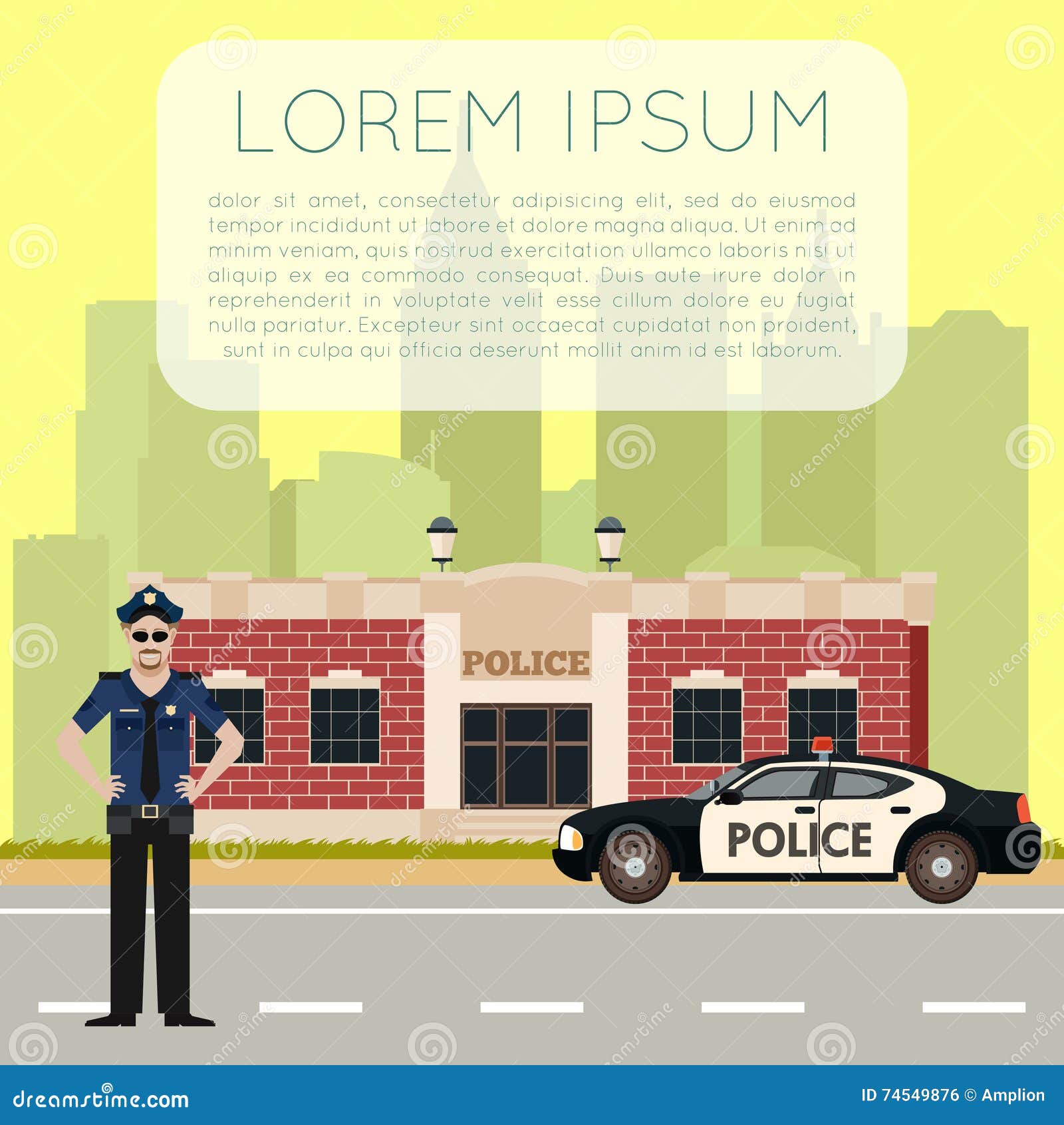 Police department banner8 stock vector. Illustration of banner - 74549876