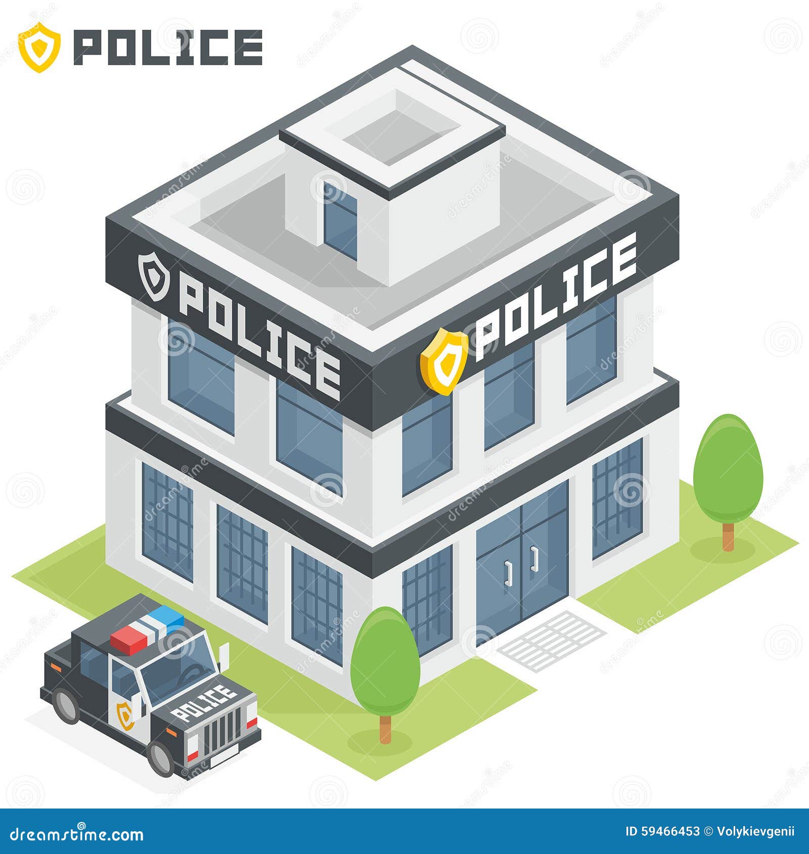 Police Station Icon Vector