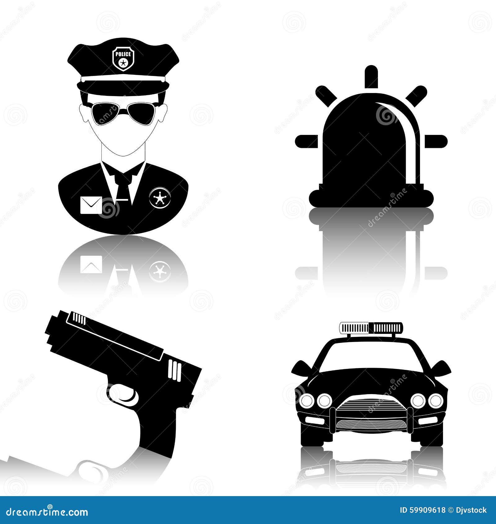 Police design. stock vector. Illustration of symbol, alarm - 59909618