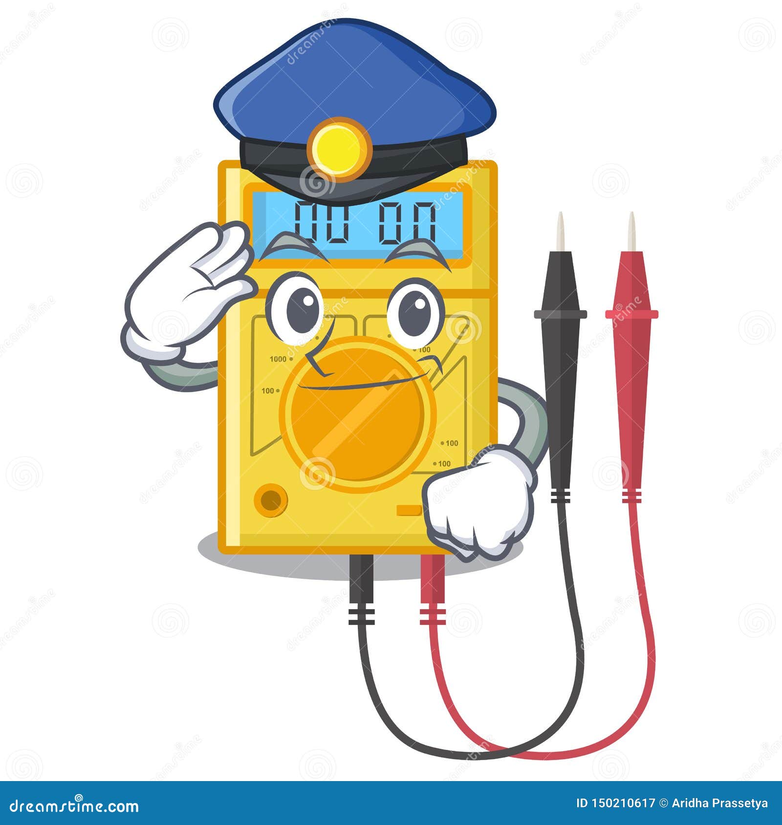 Detective Ampere Meter In The Cartoon Shape Vector Illustration ...