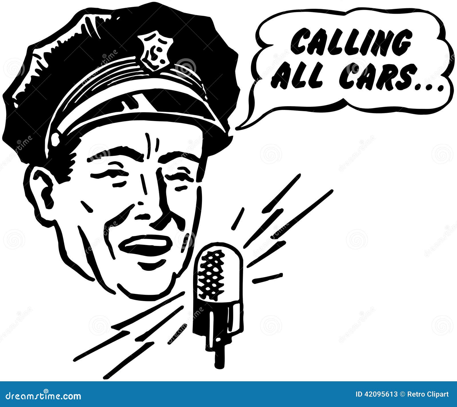 Police Dispatcher stock vector. Illustration of captains - 42095613