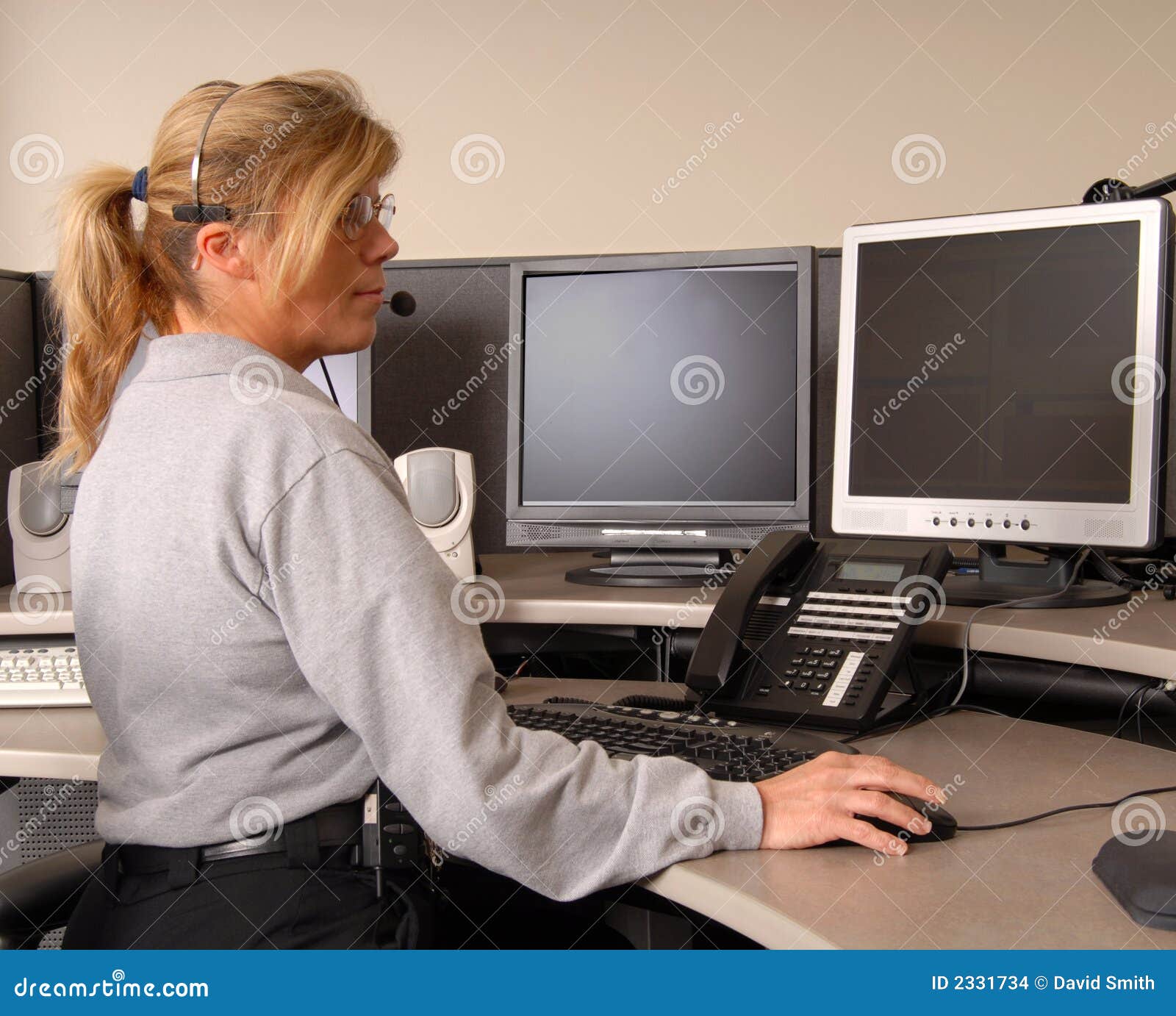 Police dispatcher working stock photo. Image of communications - 2331734