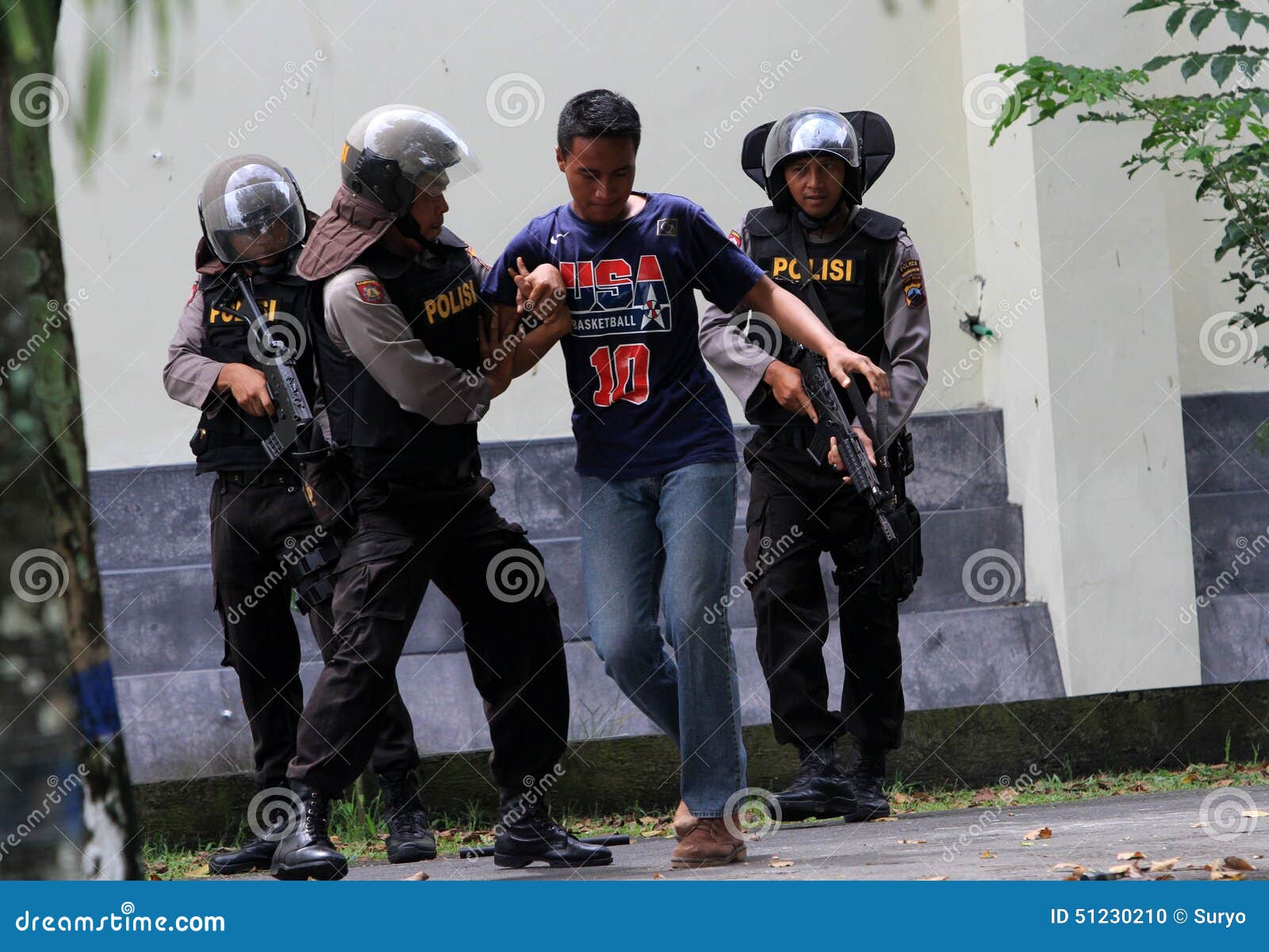 Police editorial image. Image of robber, indonesia, central - 51230210