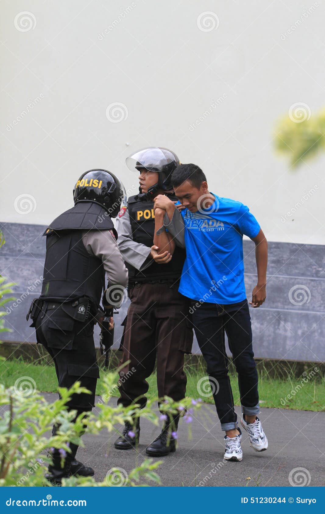 Armed Robber With A Gun On The Emergency Stairs Royalty-Free Stock ...