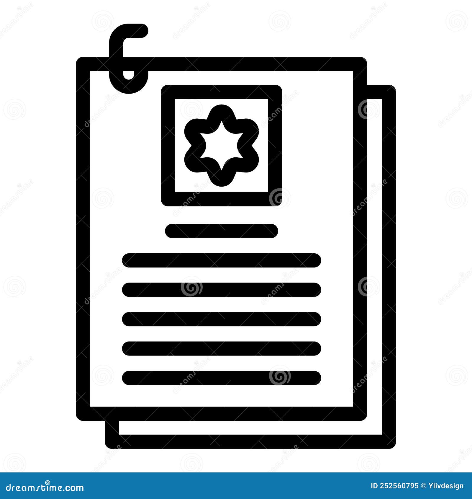 Police Document Icon Outline Vector. Security Guard Stock Vector ...