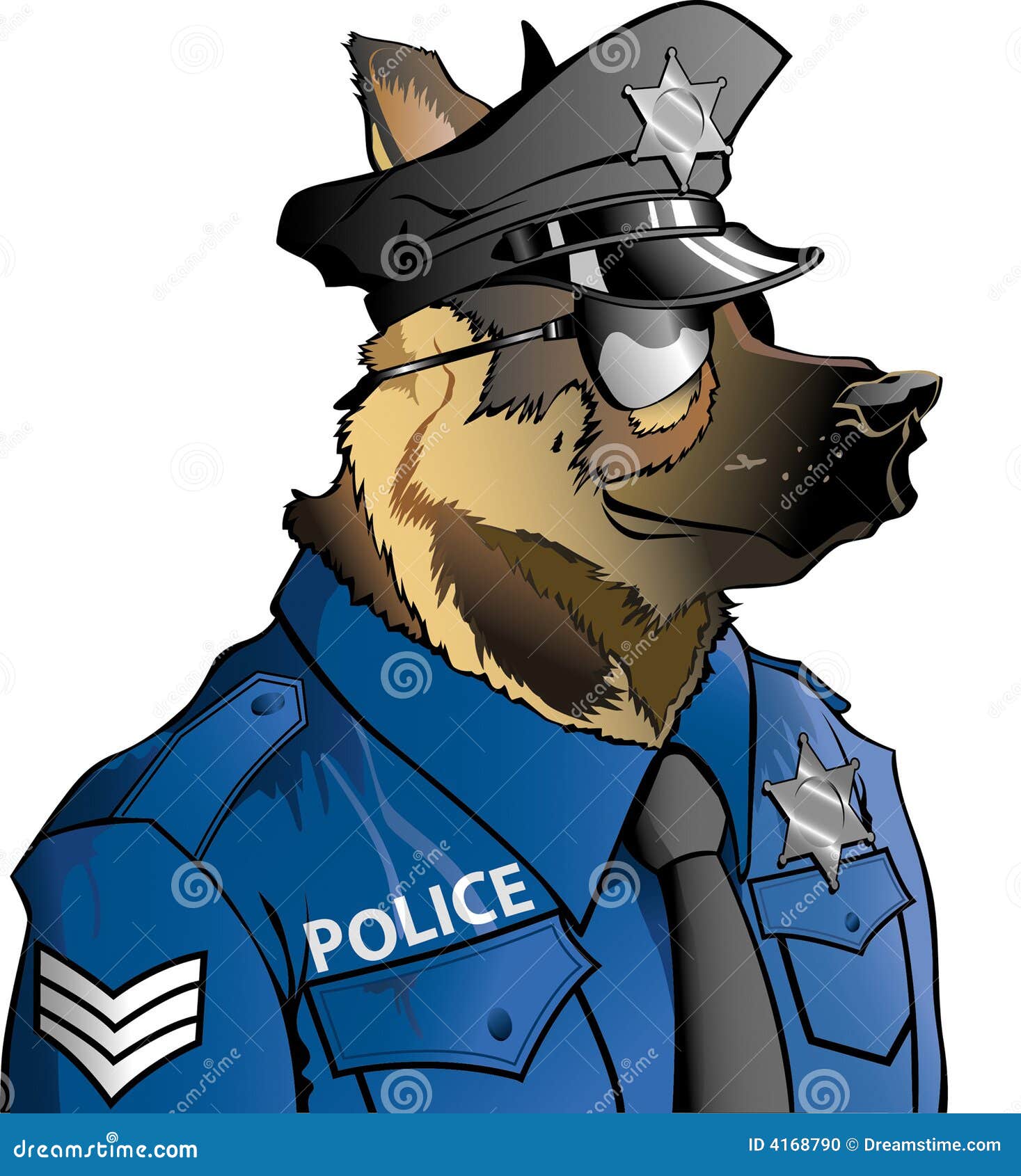 Police dog stock vector. Illustration of officer, order - 4168790