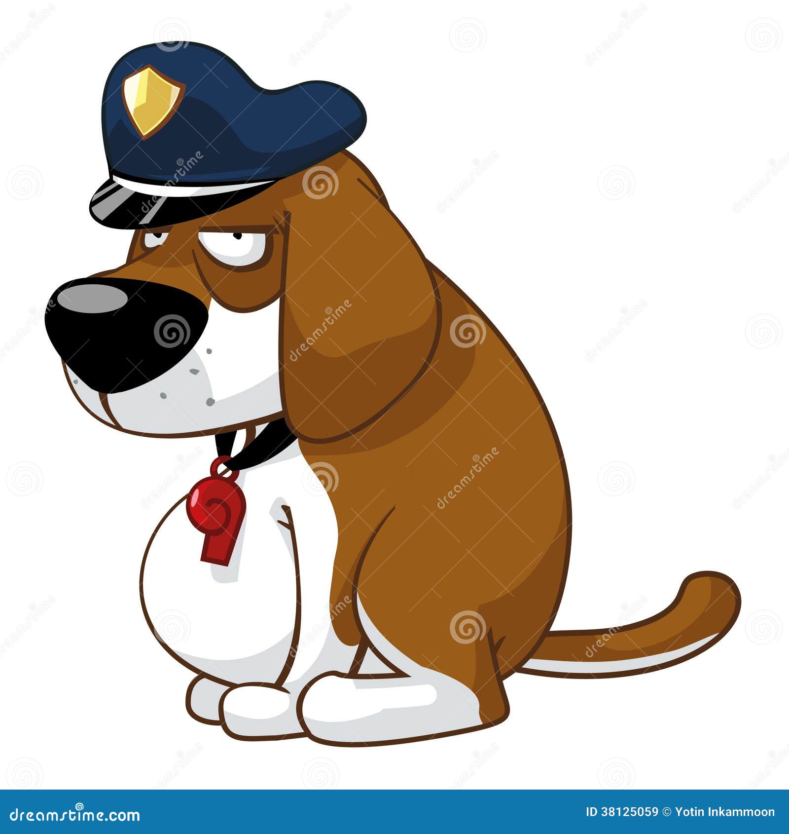 Police dog stock illustration. Illustration of cartoon - 38125059