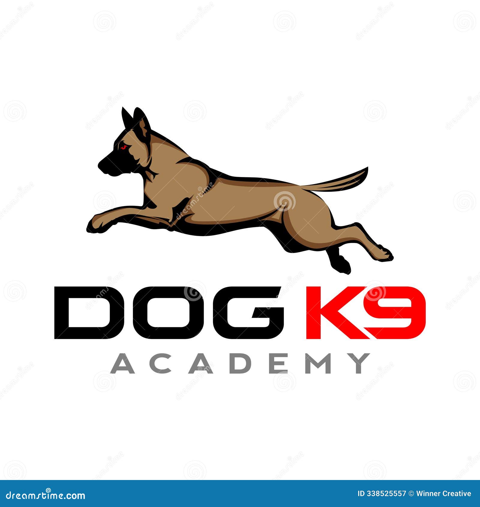 Police Dog K9 Training Logo Design Vector Stock Vector - Illustration ...