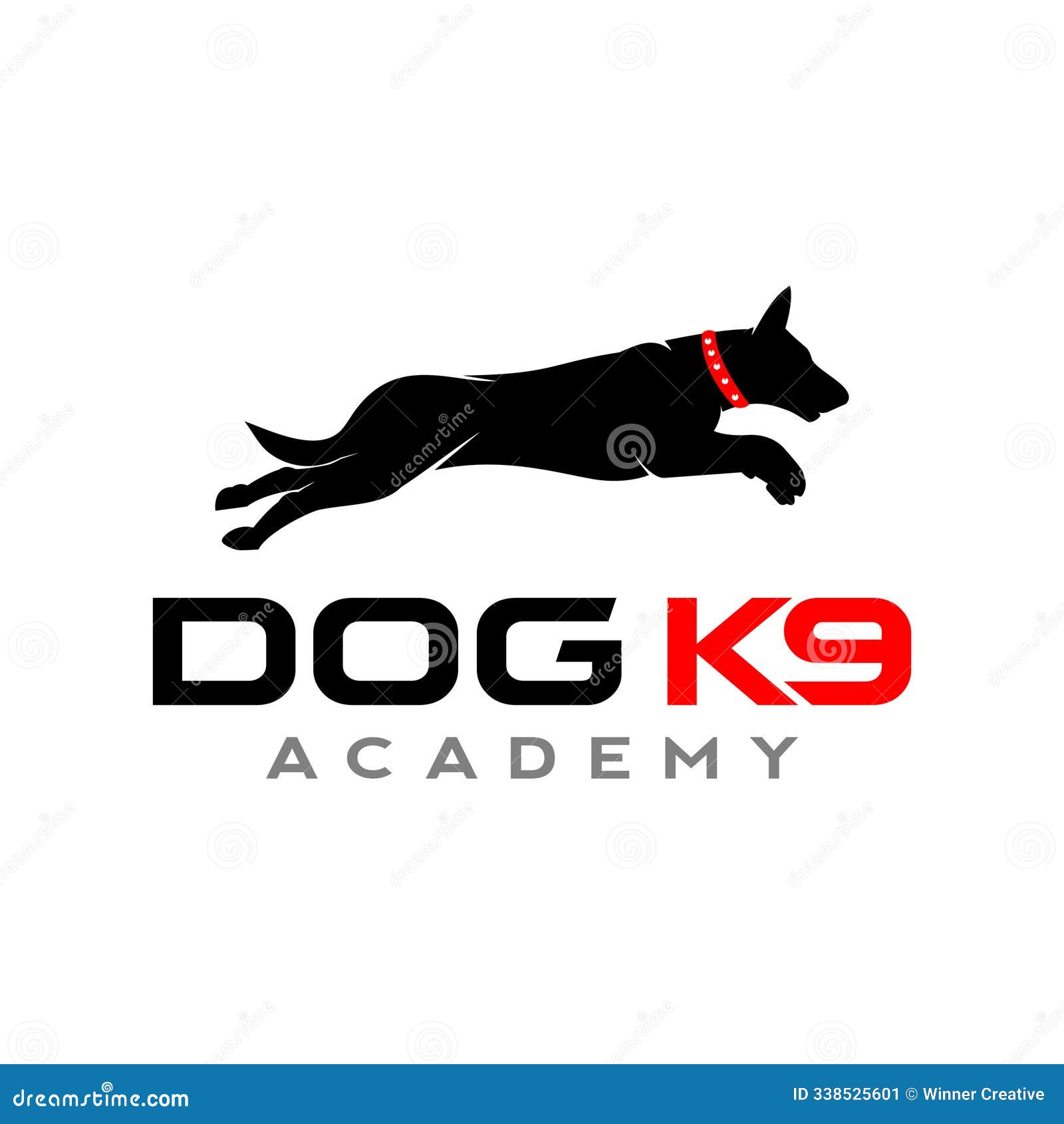 Police Dog K9 Training Logo Design Vector Stock Illustration ...