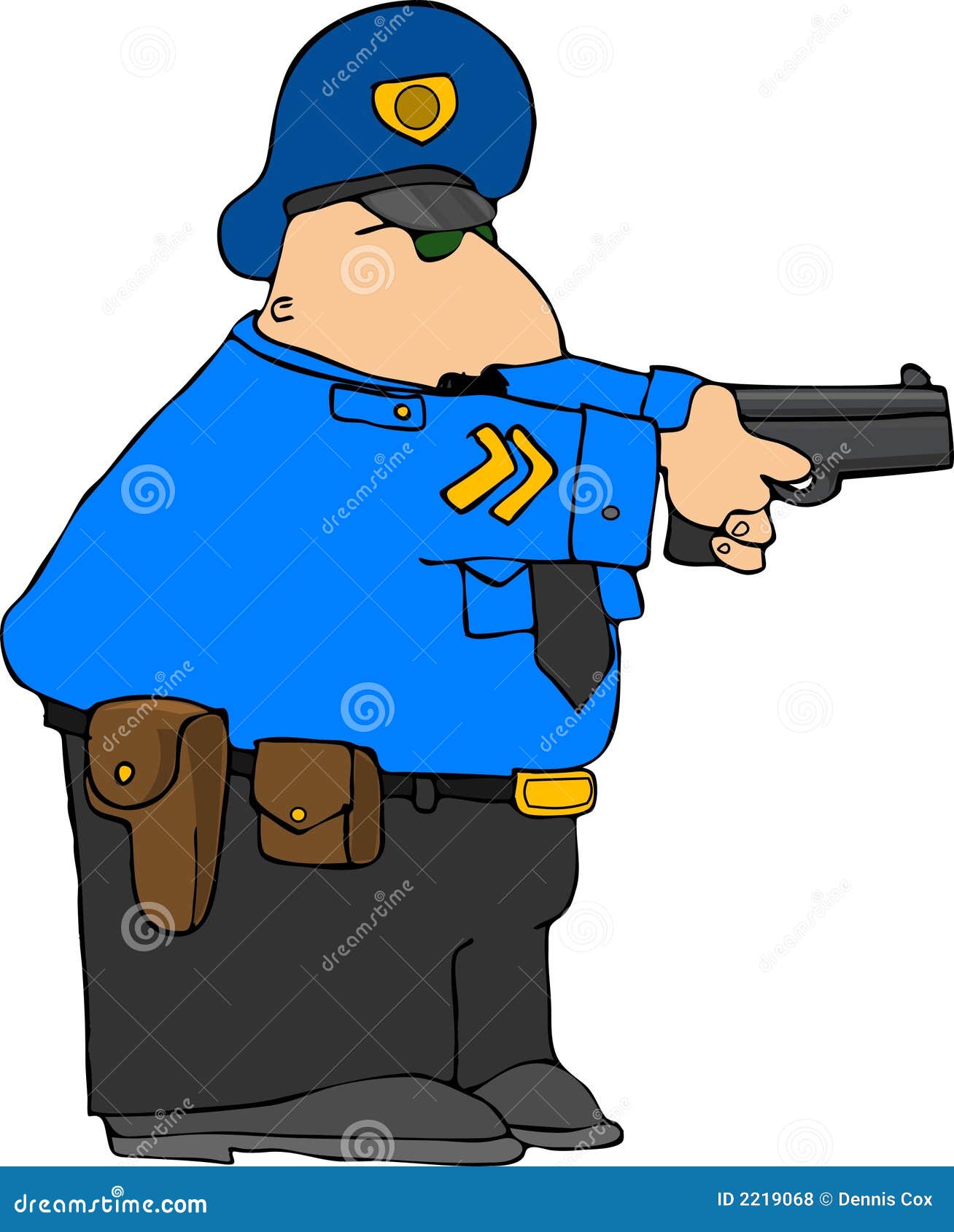 Police Draw Down stock vector. Illustration of pistol - 2219068