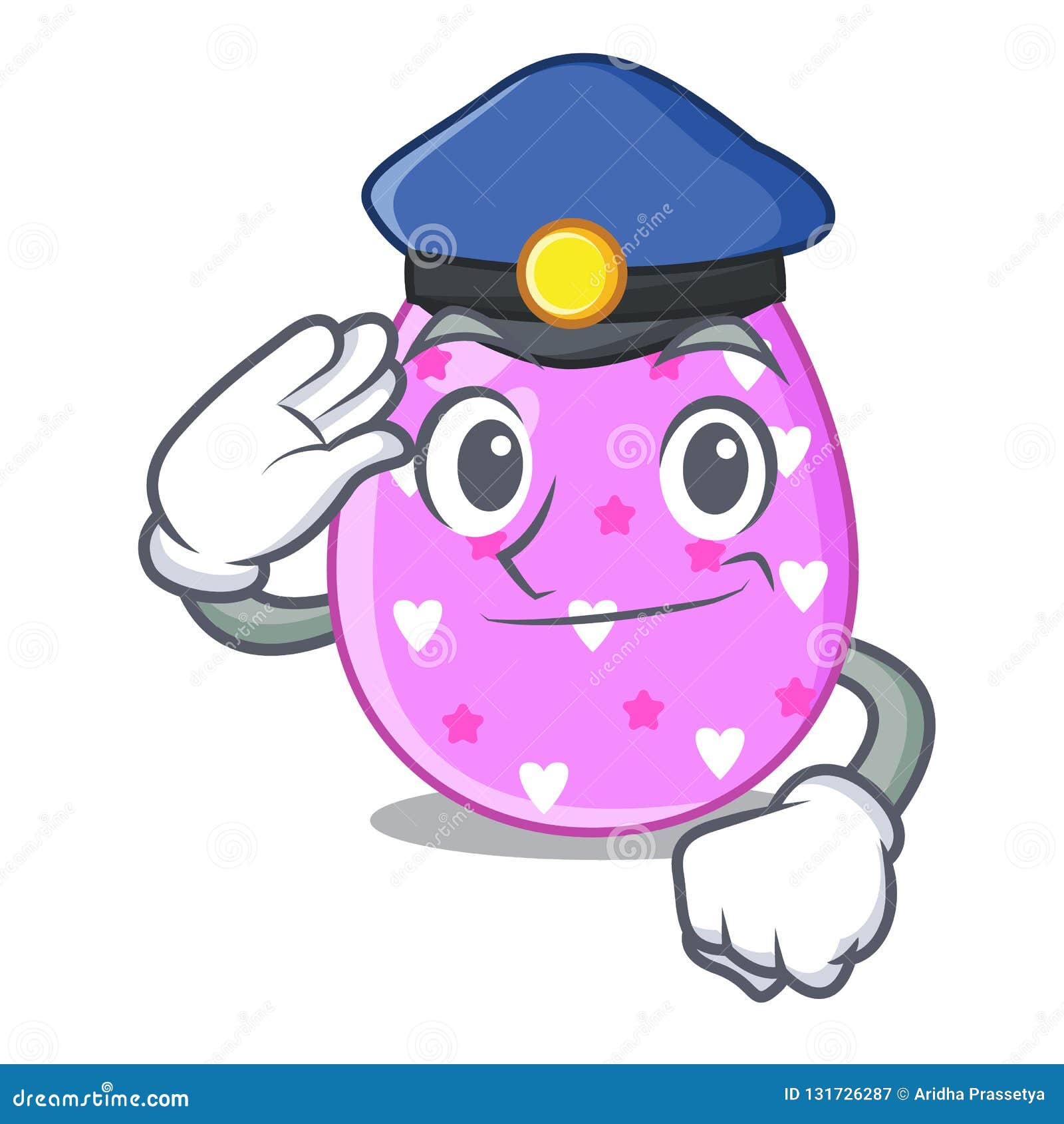 Police Easter Egg Cartoon Clipping on Path Stock Vector - Illustration ...