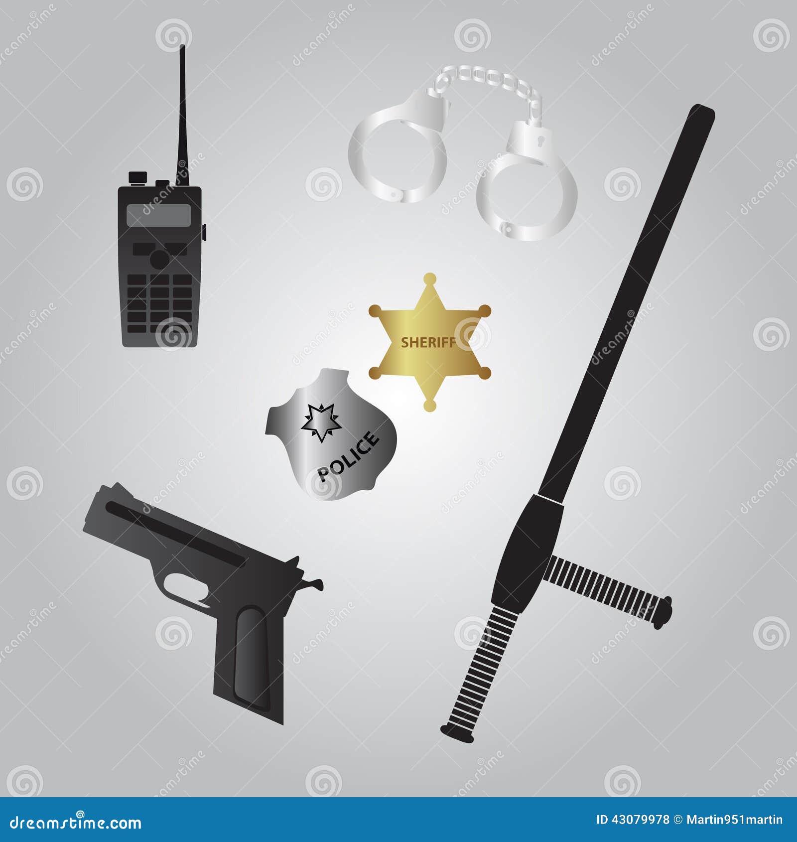 Police Equipment Clipart Stock Free Download Vector Illustration ...
