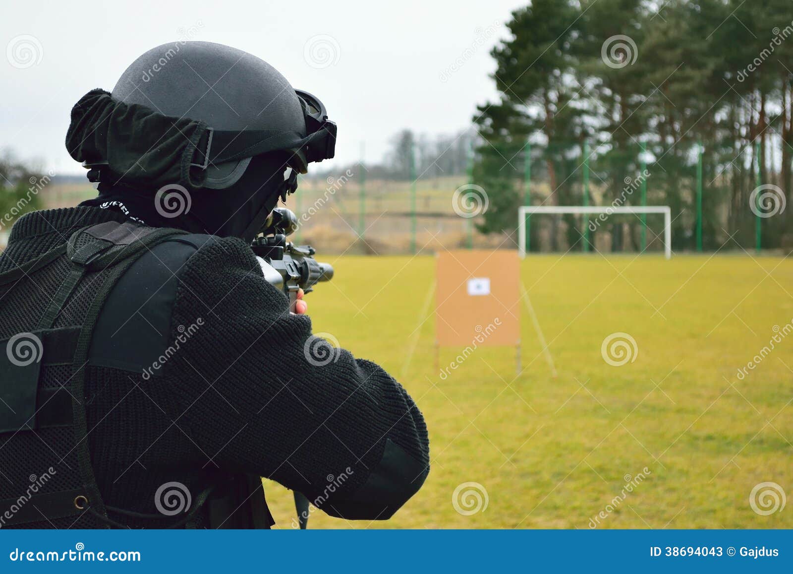 Police exercise on range stock image. Image of army, outside - 38694043
