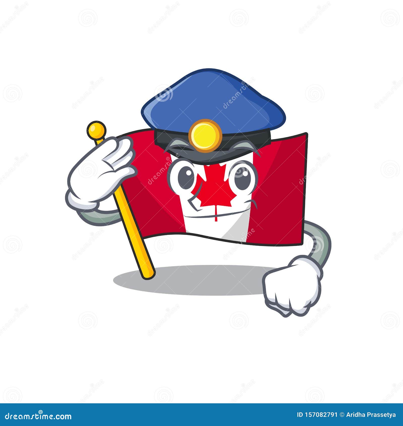 Police Flag Canada Isolated in the Cartoon Stock Vector - Illustration ...