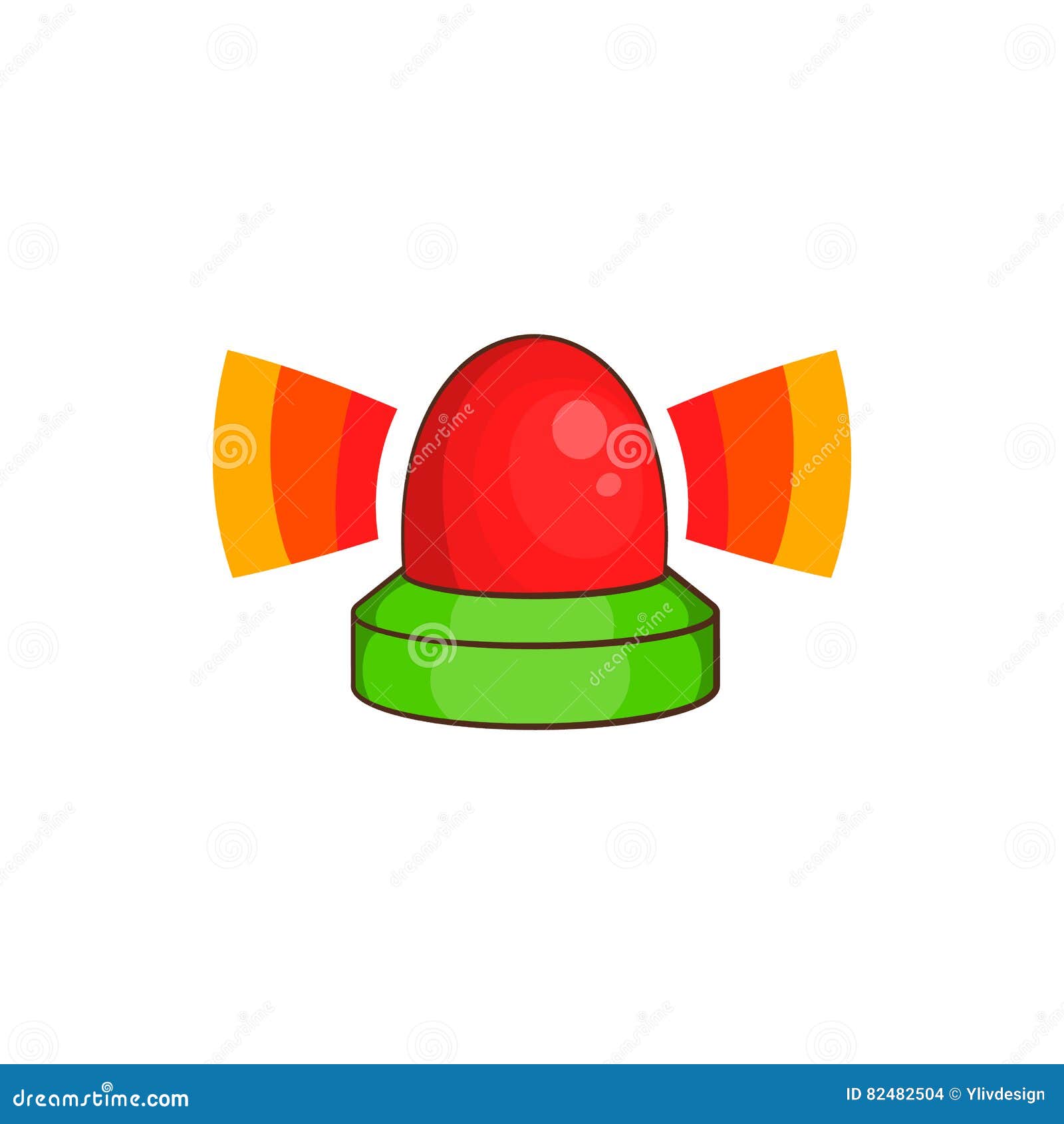 Police Flasher Icon in Cartoon Style Stock Vector - Illustration of ...