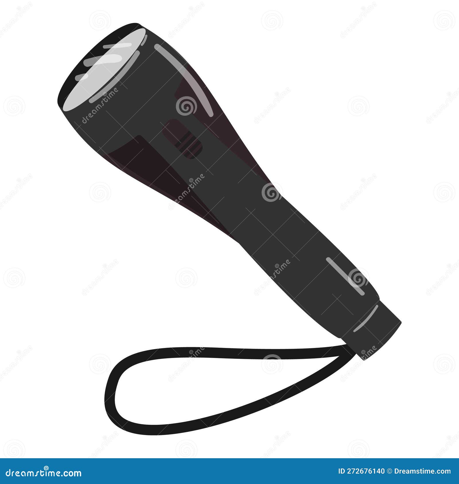 Police Flashlight Icon Cartoon Vector. Security Equipment Stock Vector ...