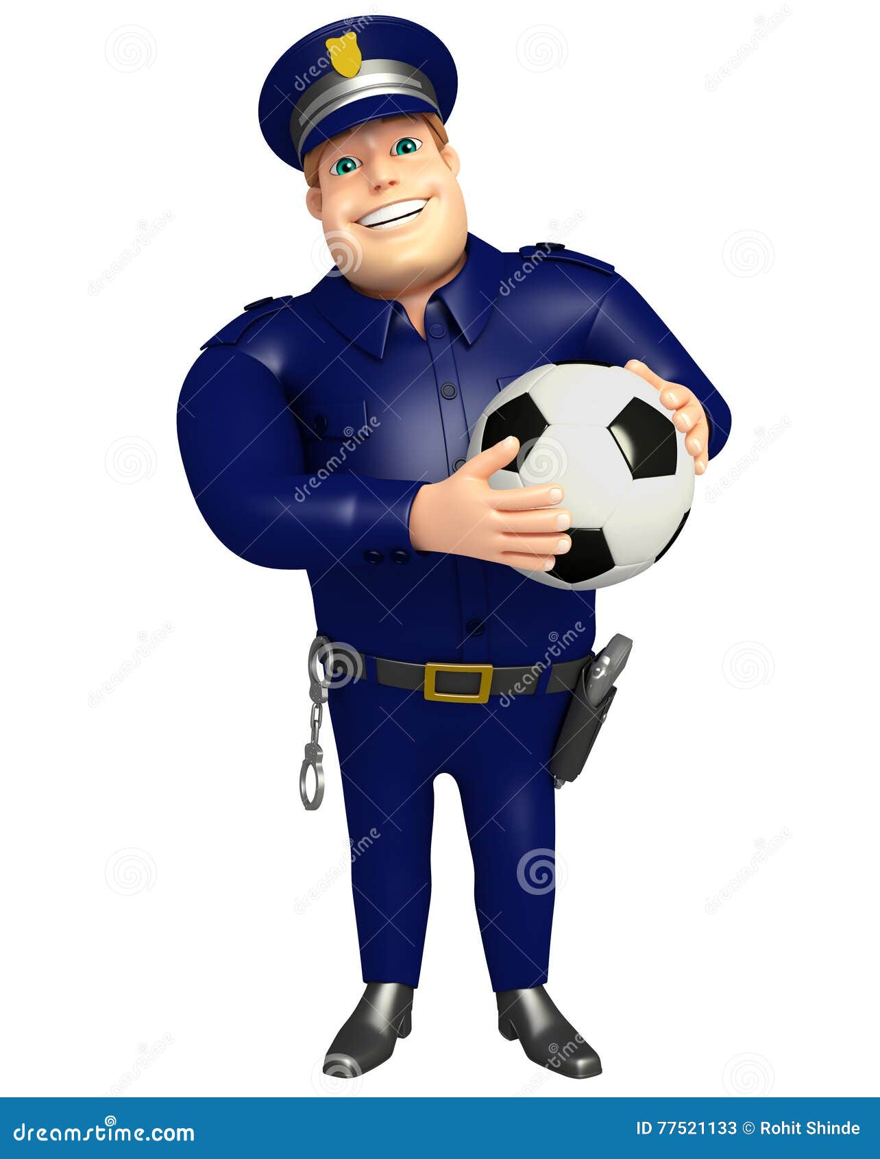Police with Football stock illustration. Illustration of badge - 77521133