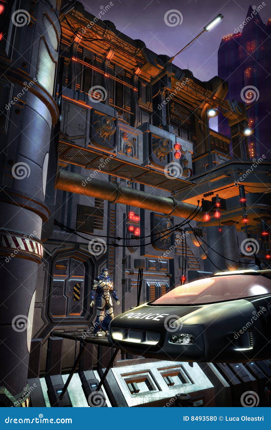 Futuristic Cops Blank Shield Badge Template Cartoon Vector ...