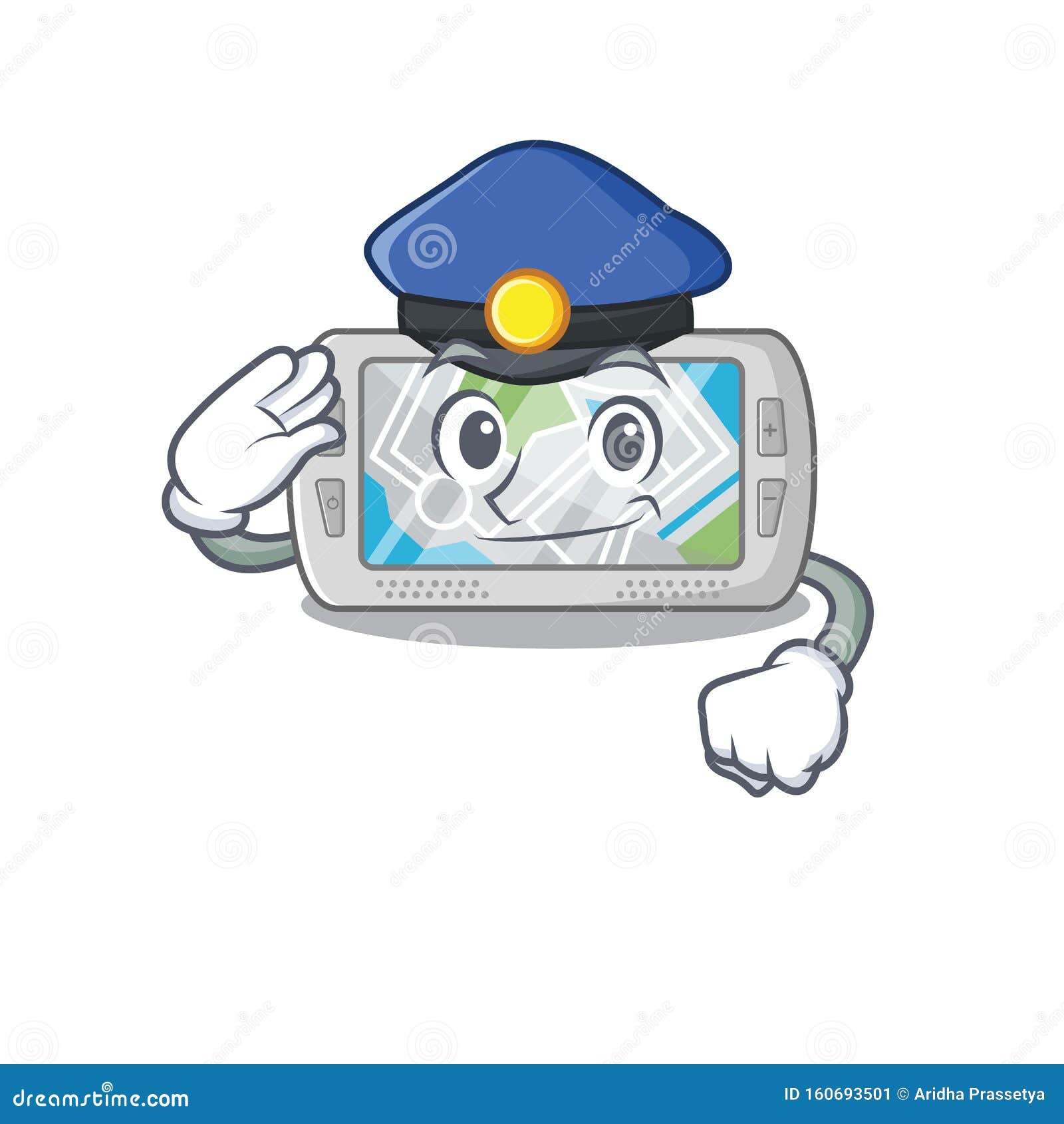 Police Global Positioning System in the Cartoon Stock Vector ...